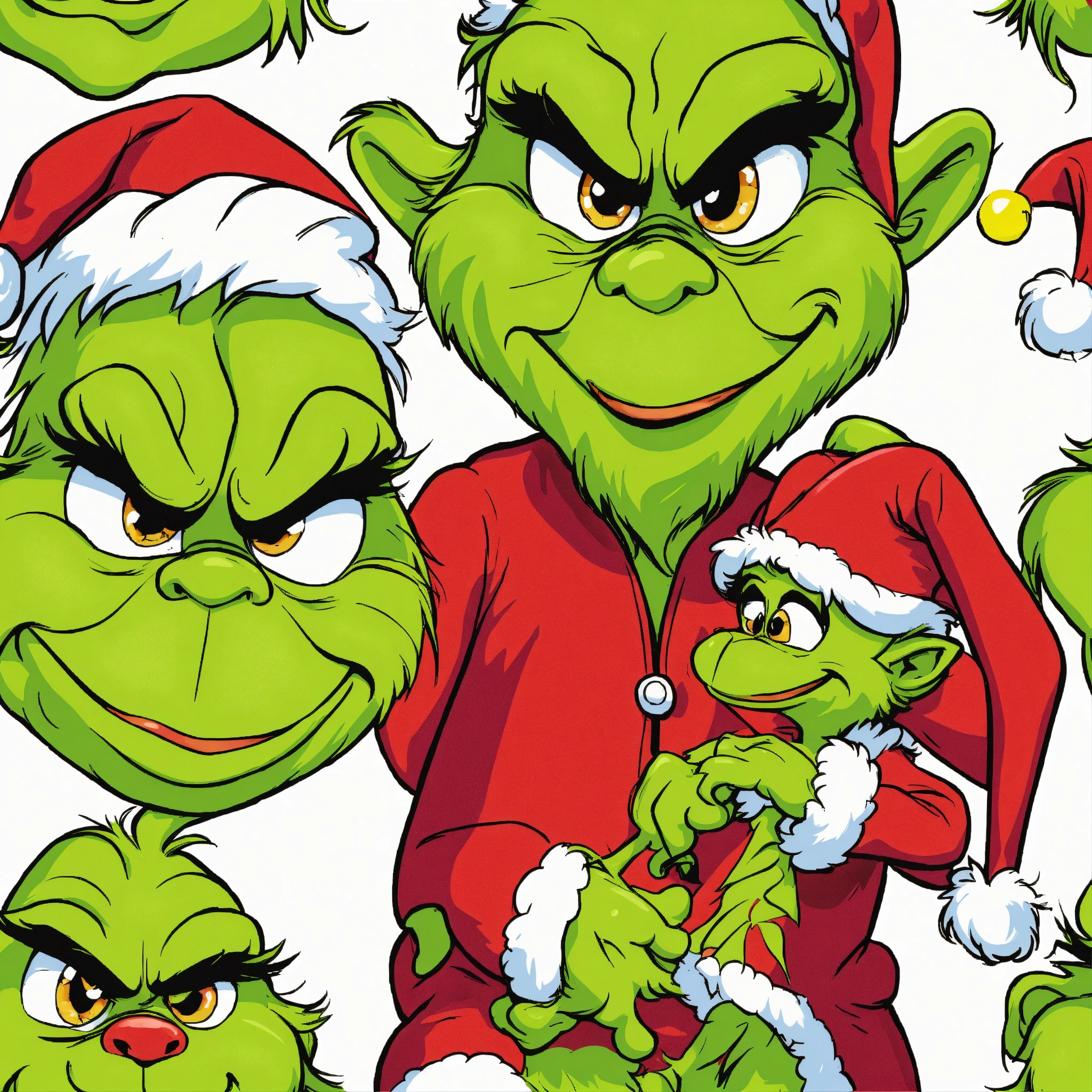 Lexica - The disney grinch on a white background