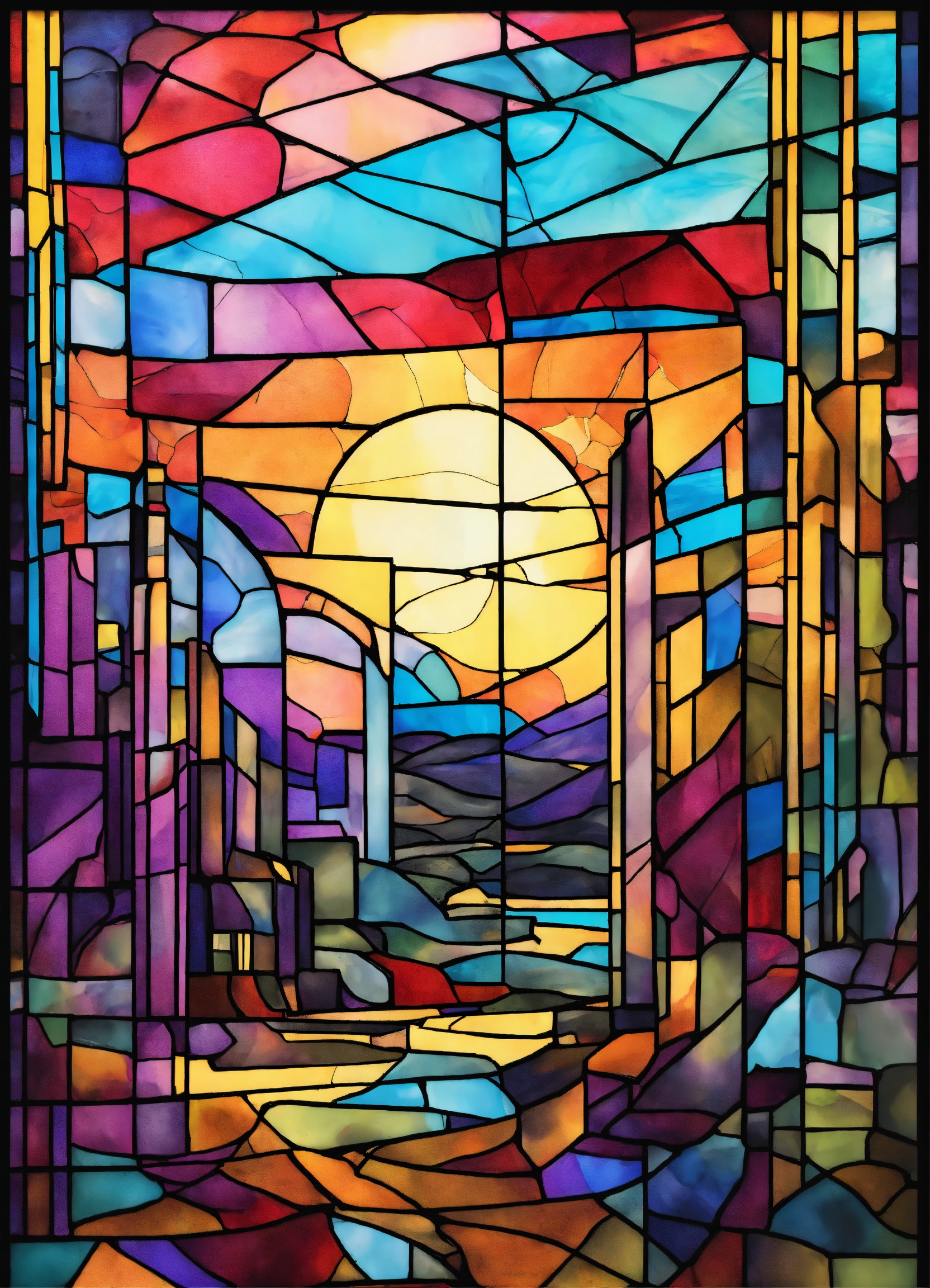 Lexica - Stained glass, abstract graffiti tag brush comic art. Comic ...