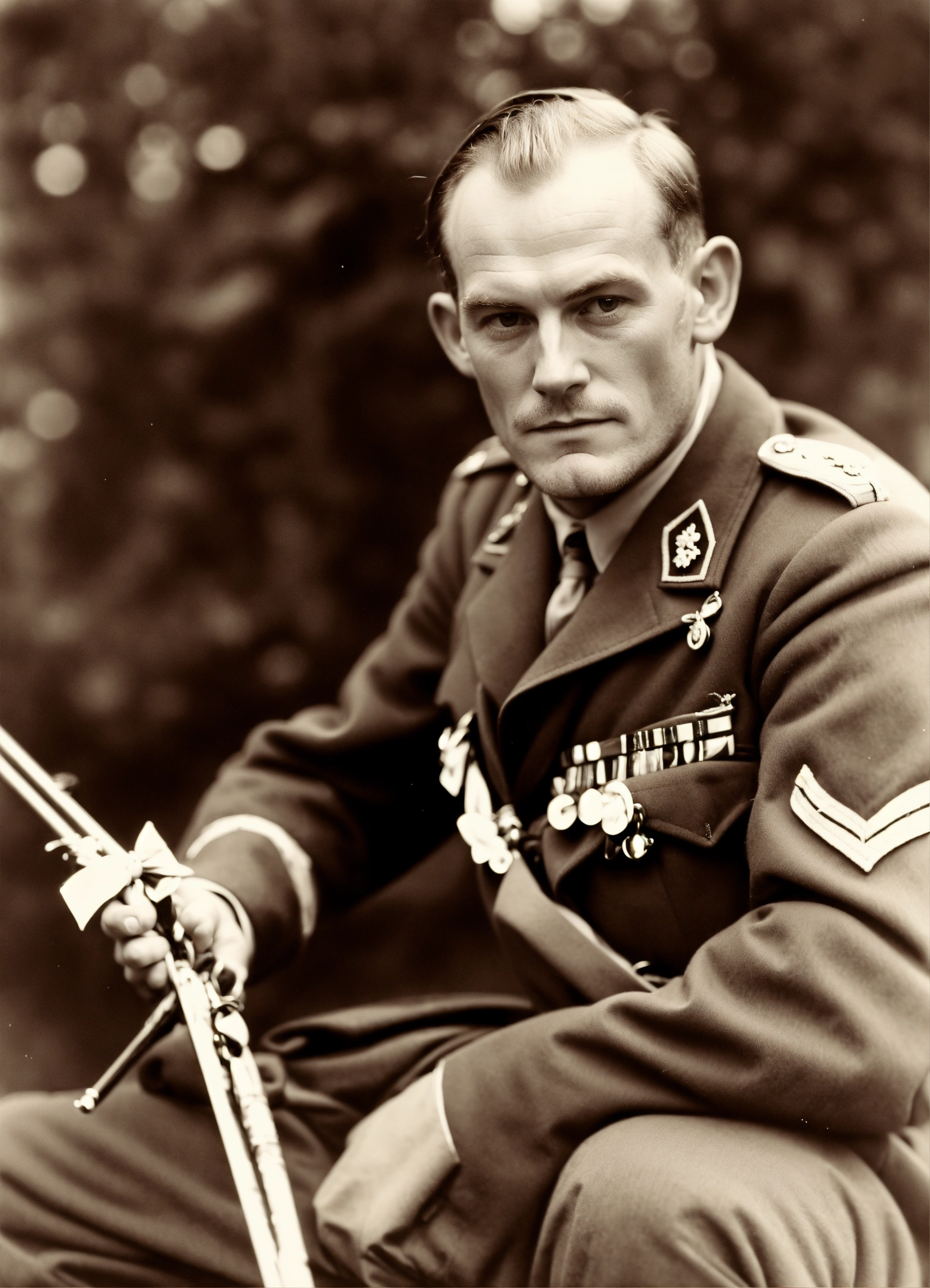 Lexica - Jack Churchill with a bow