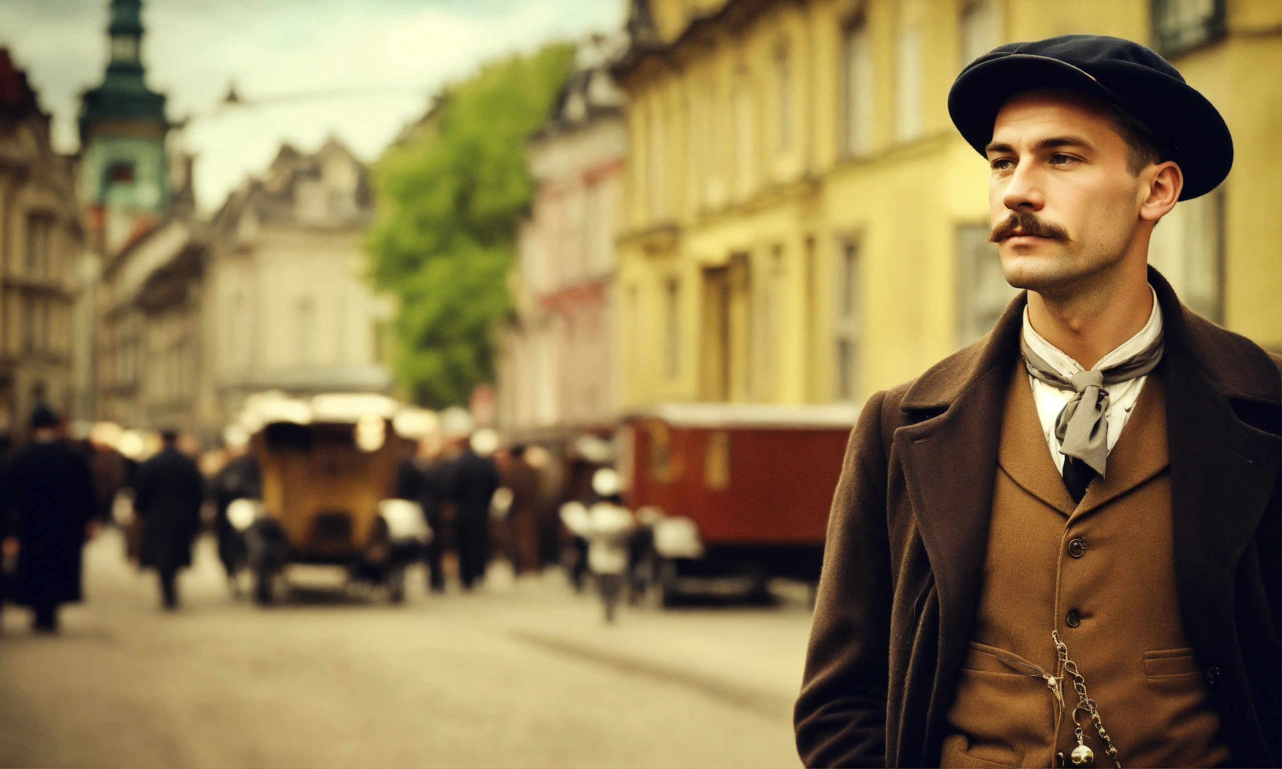 Lexica - Cute poland man in full haight 1920-1930 on streen in warshaw ...