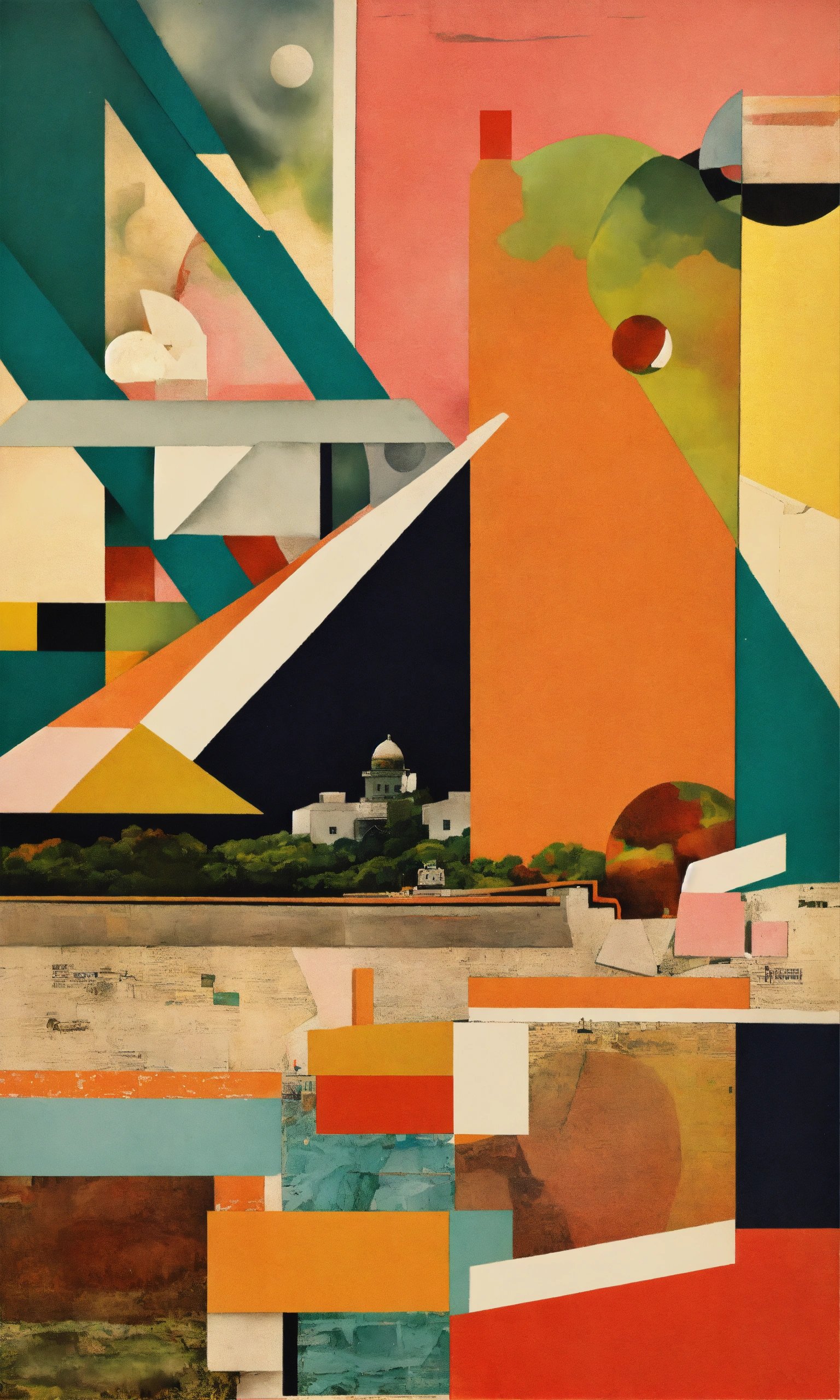 Lexica - Retro magazine cut out abstract collage