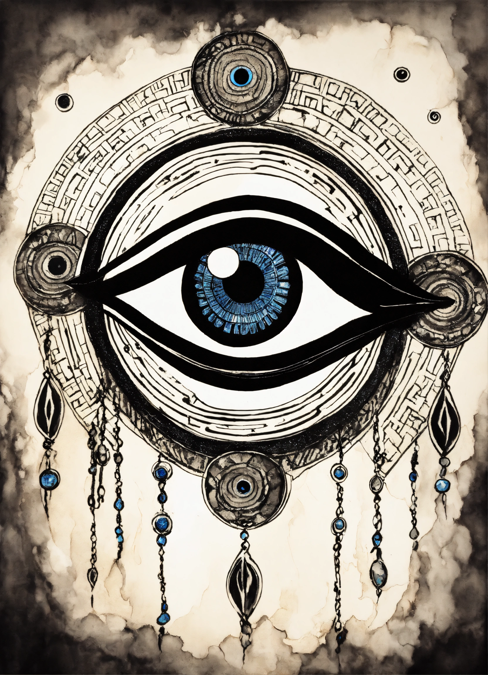 Lexica - Beautiful sparkling ink drawing illustrative image of an ...