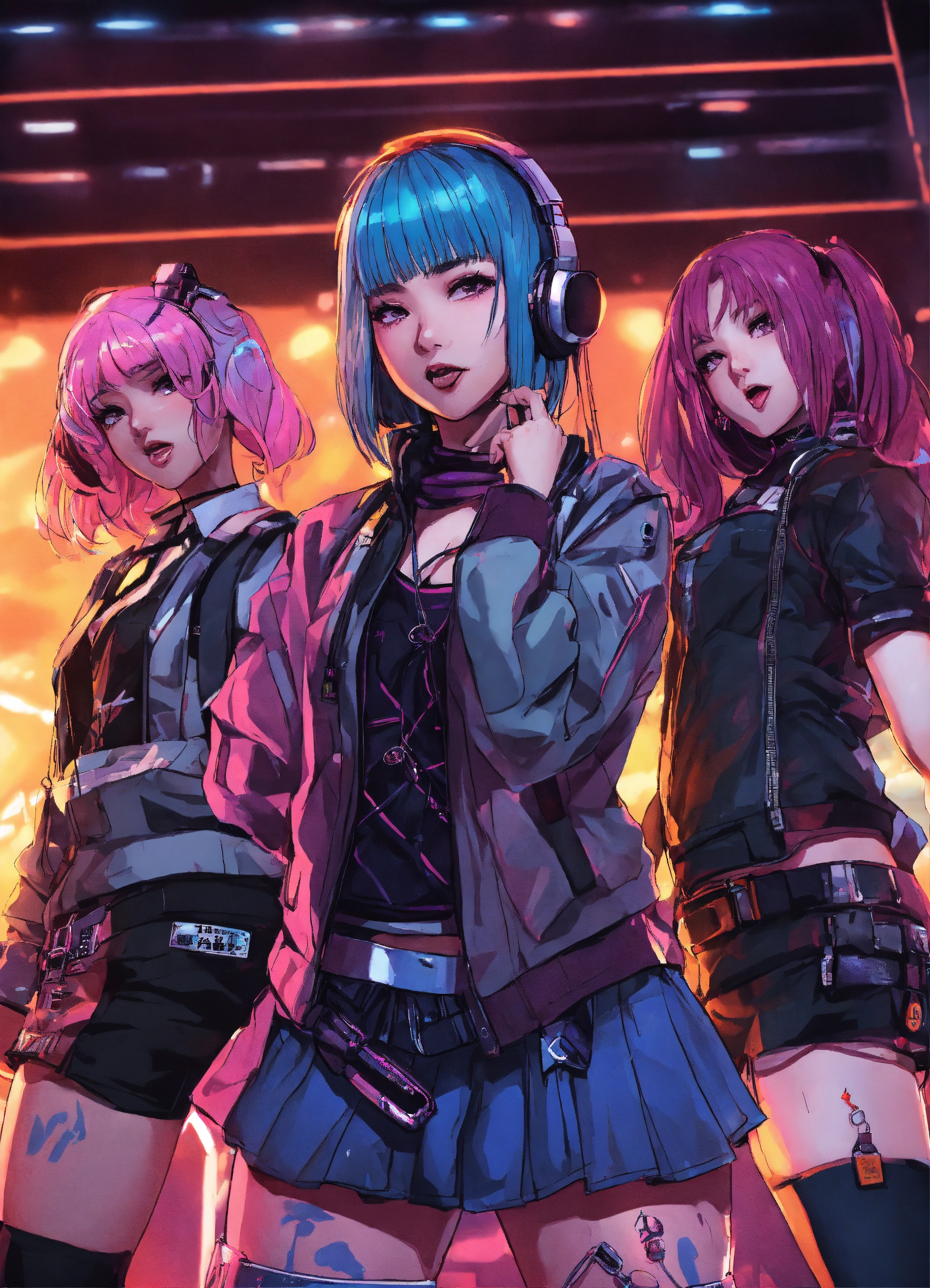 Lexica - Cyberpunk J-pop band with 3 members school girl, silly but ...