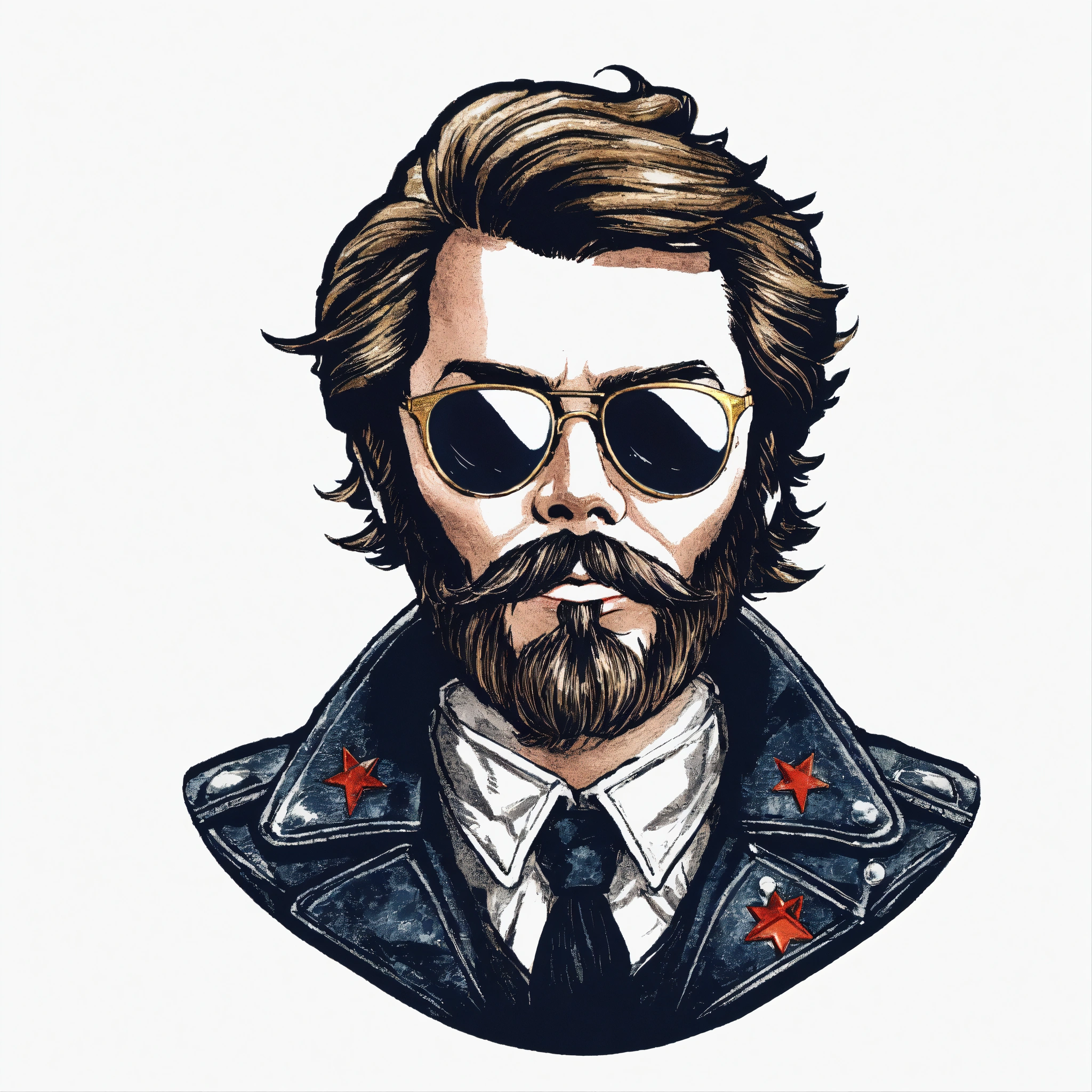 Lexica - Illustration of a cool Friedrich Engels in a rocker avatar ...