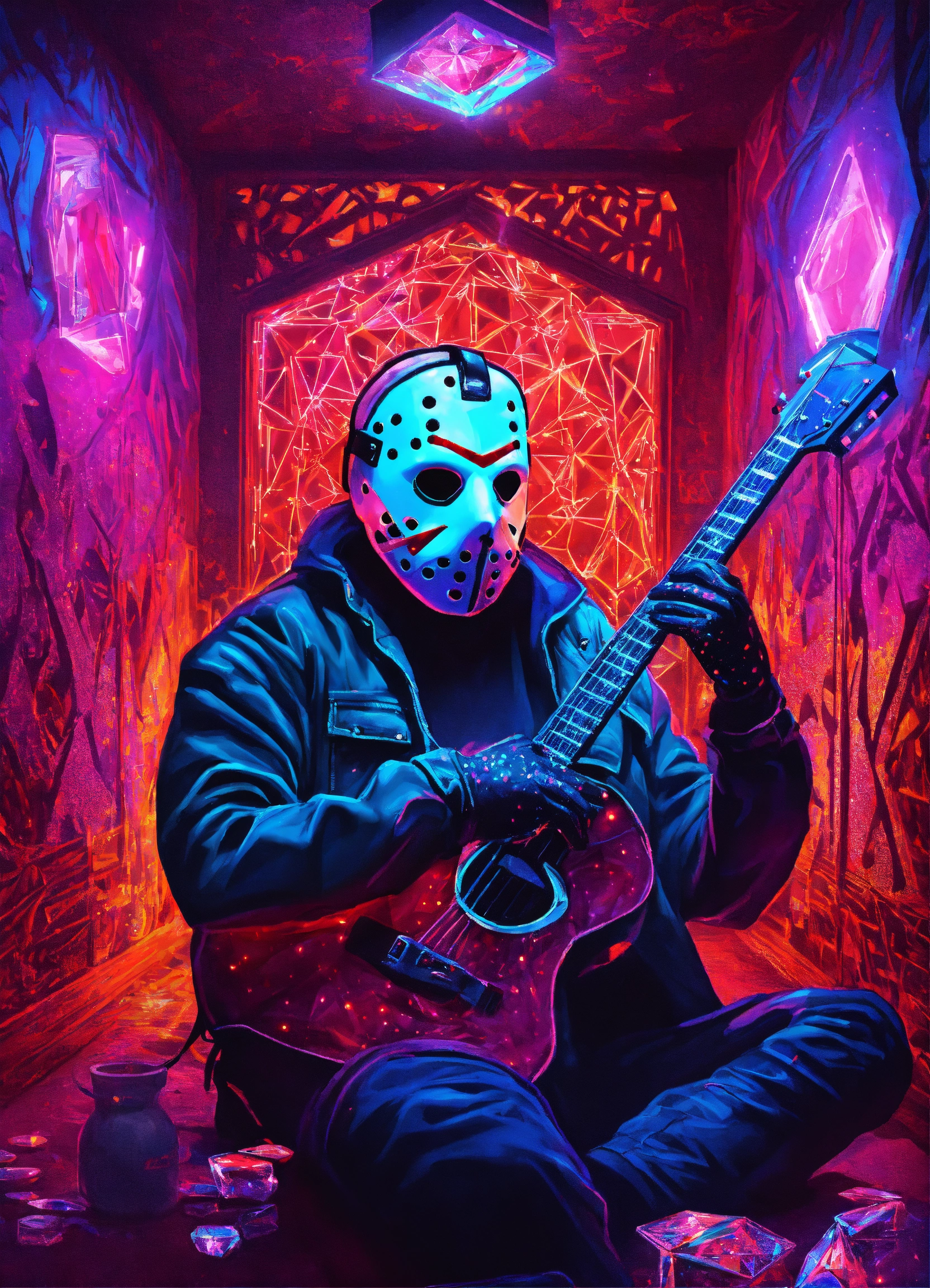 Lexica - Perfect focus Jason Voorhees diamond neon black light DMT ...