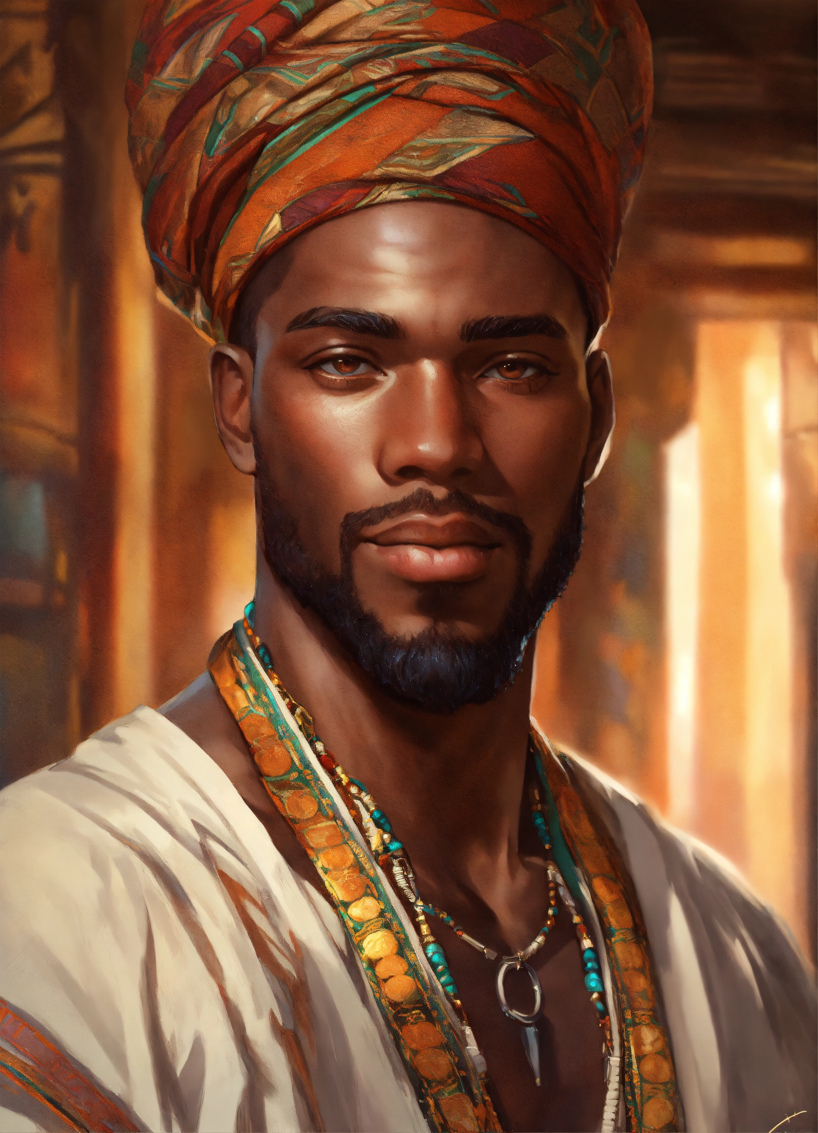 Lexica - Handsome man, wearing simple african traditional clothing ...