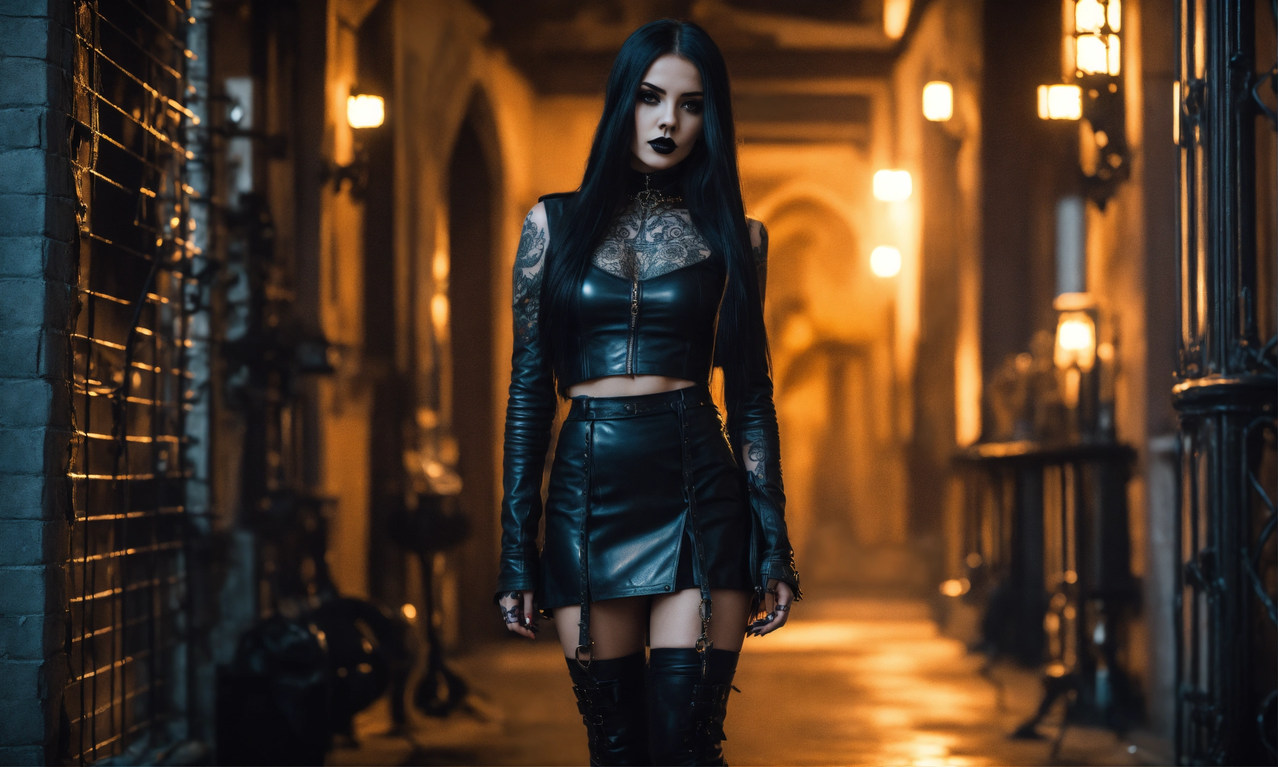 Lexica - Beautiful Extremely goth model young girl in fantasy world ...