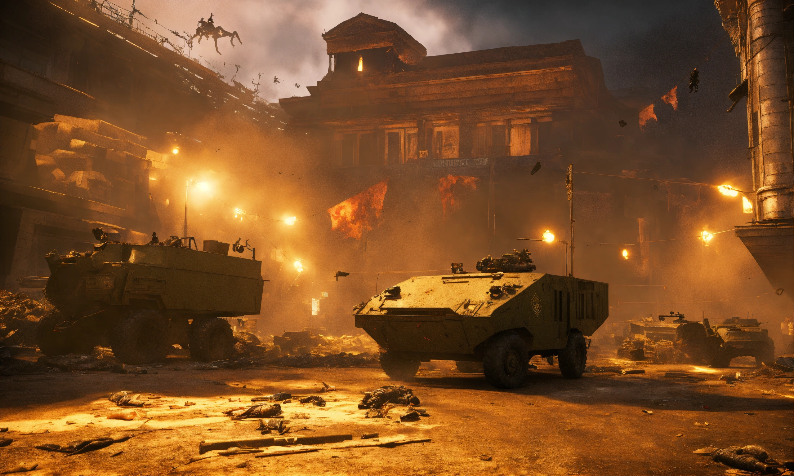 Lexica - Zombie hoard, call of duty warzone verdansk outside, a light ...