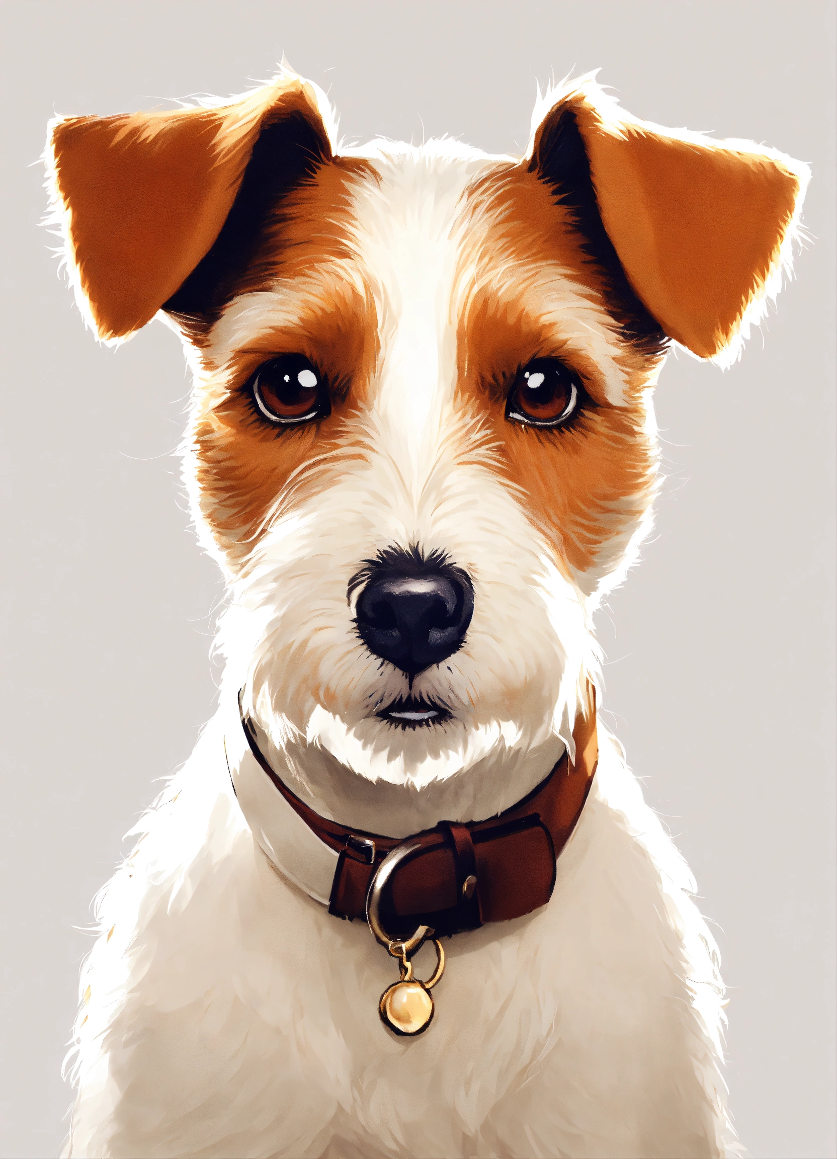 Lexica - A cute happy surrealistic animation, of a Parson russell ...