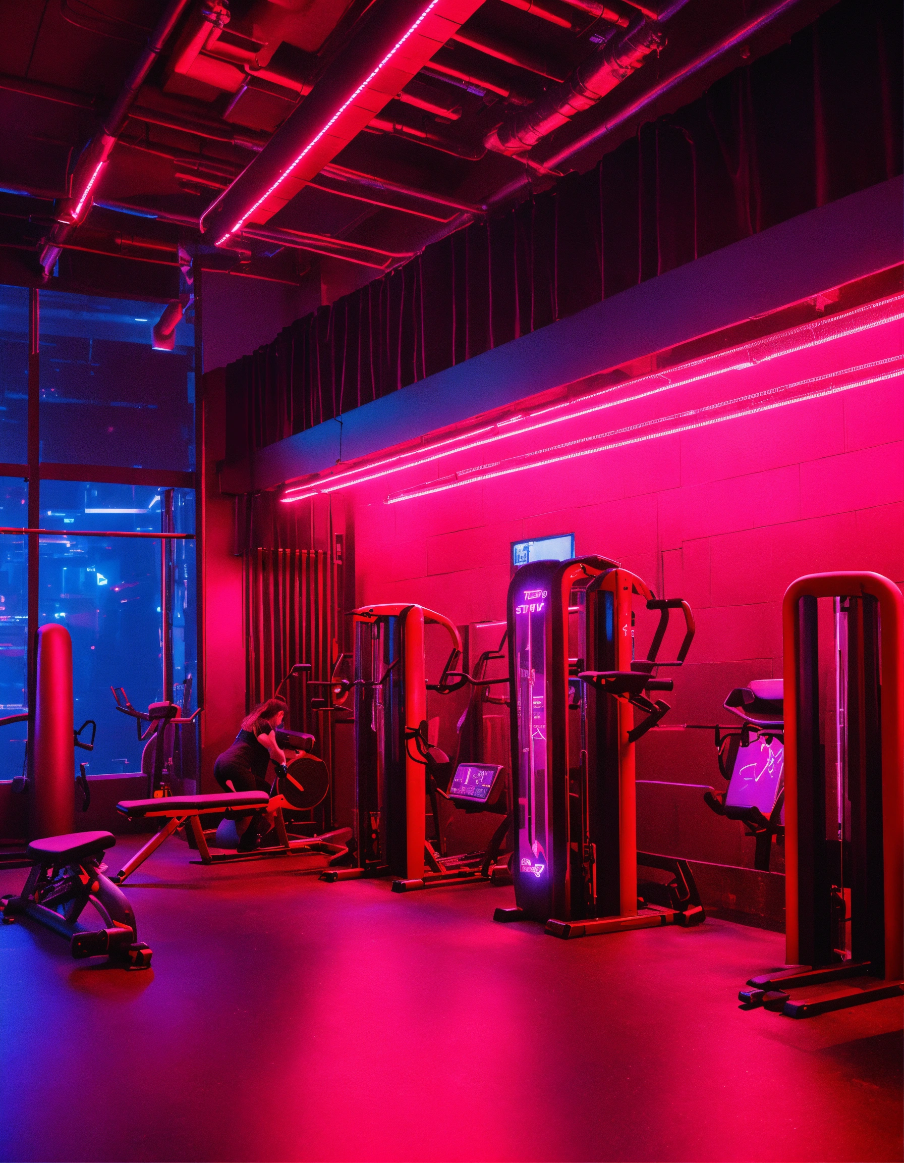 Lexica - Ntroducing the "NeonFlex Gym," a cutting-edge fitness facility ...