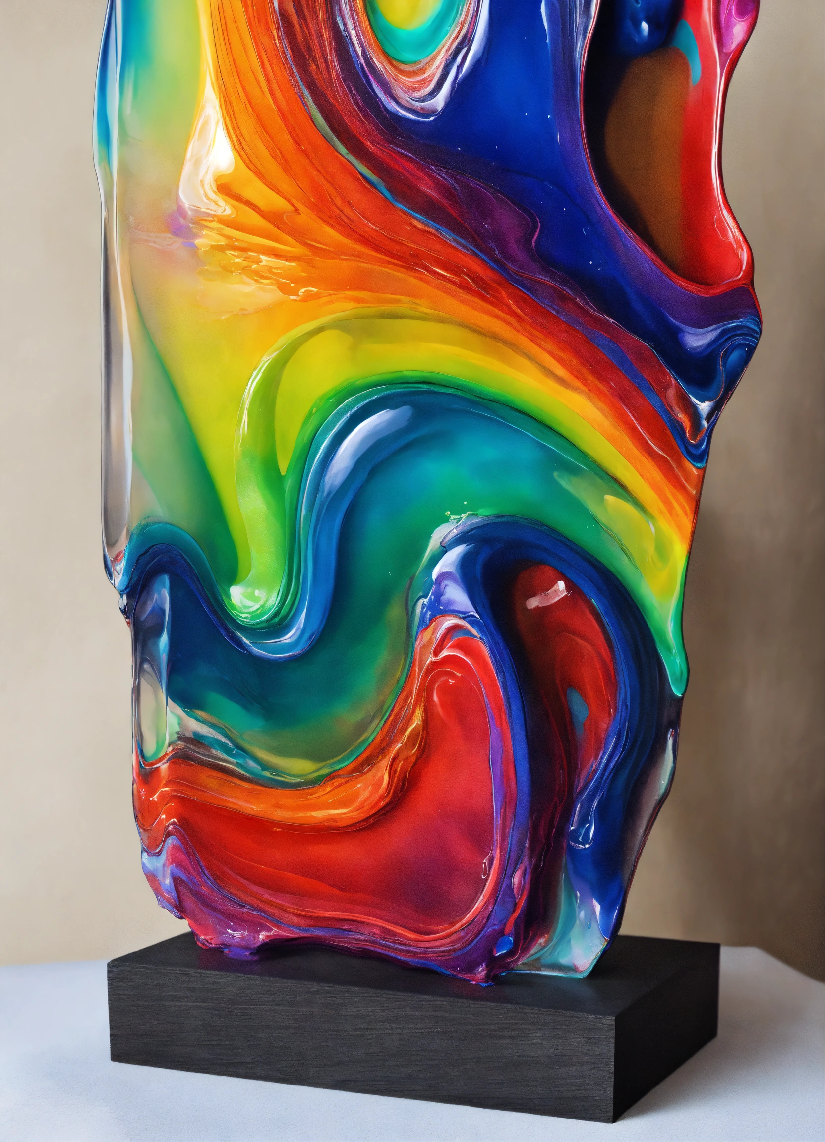 Lexica - Rainbow Colors Ink And Fluid Art Abstract Sculpture, Abstract ...