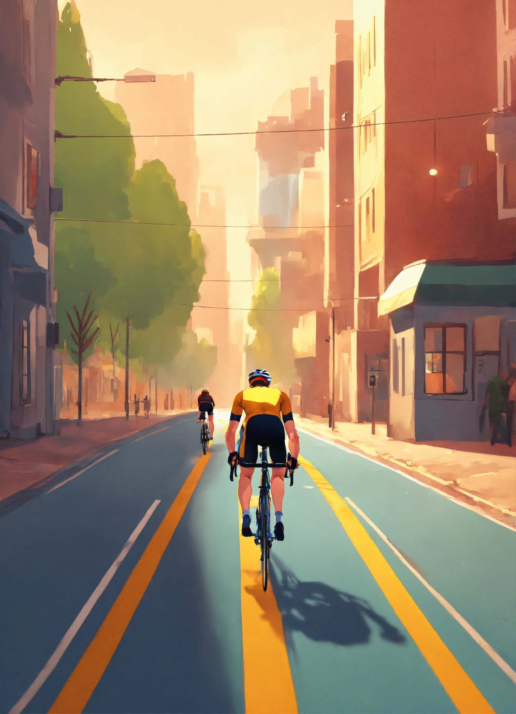 Lexica - Animated video of cycling on road, or illustration video of ...