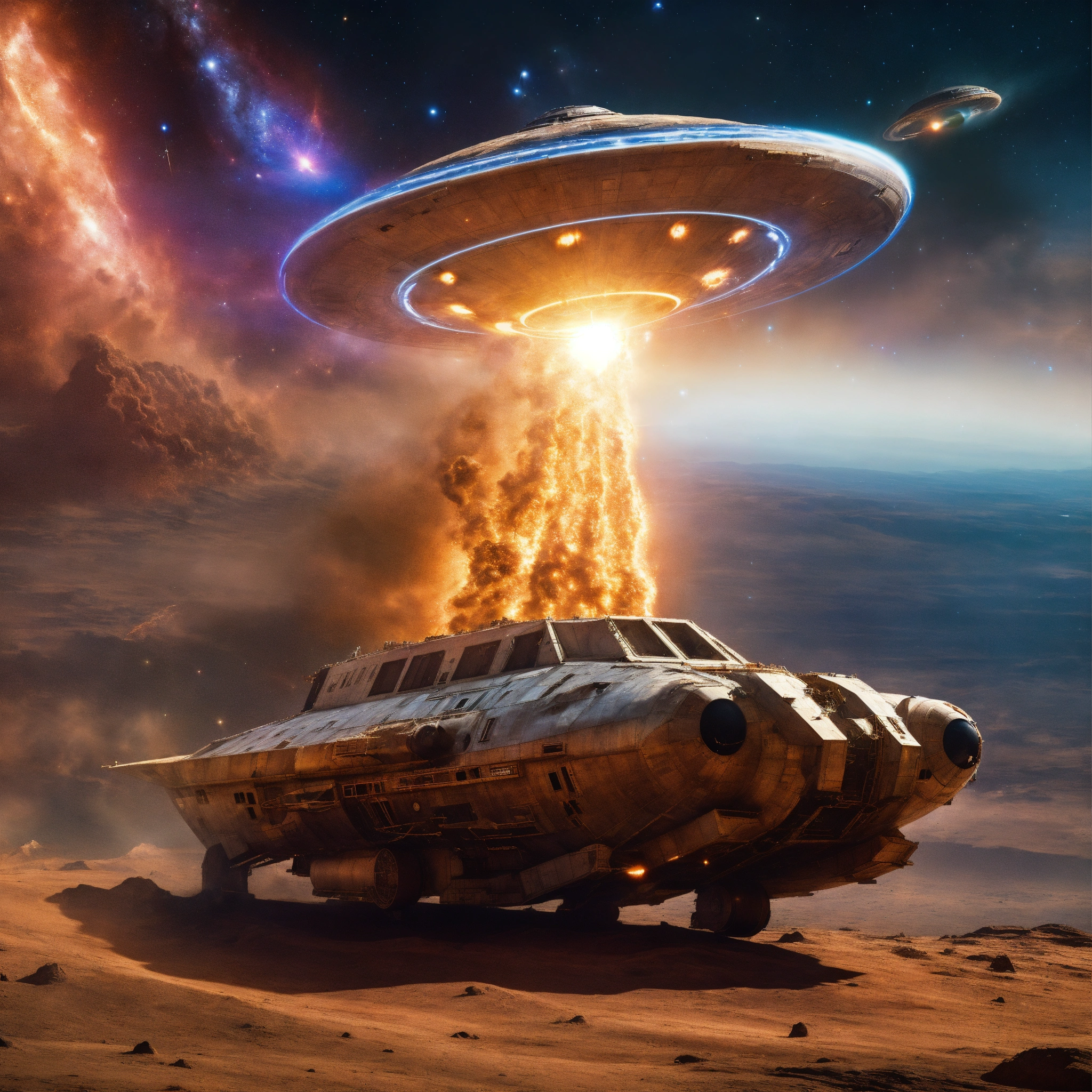 Lexica - A photograph capturing an action shot of an extra-terrestrial ...