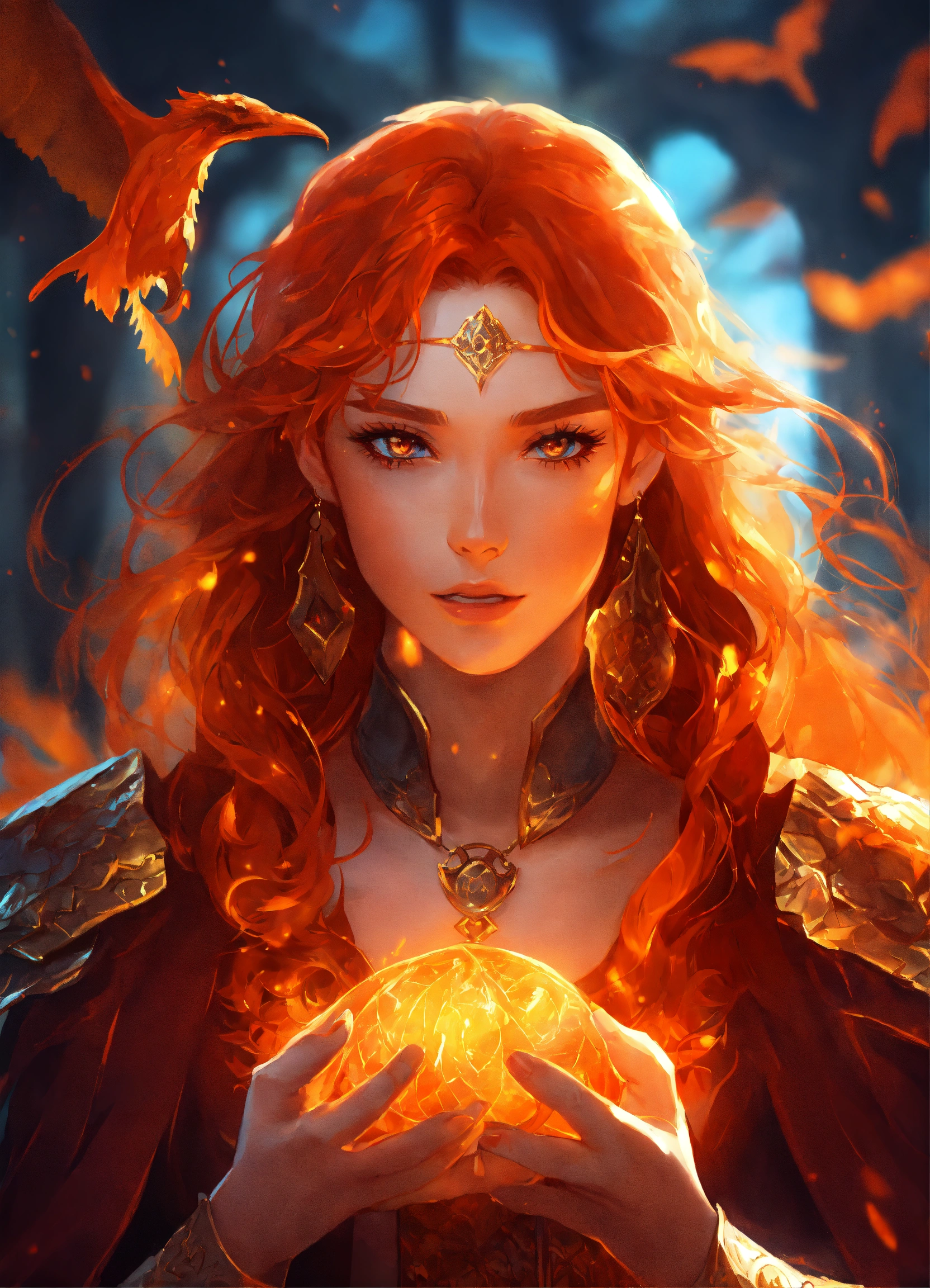 Lexica - Draconic traits to draconic human woman with reddish orange ...
