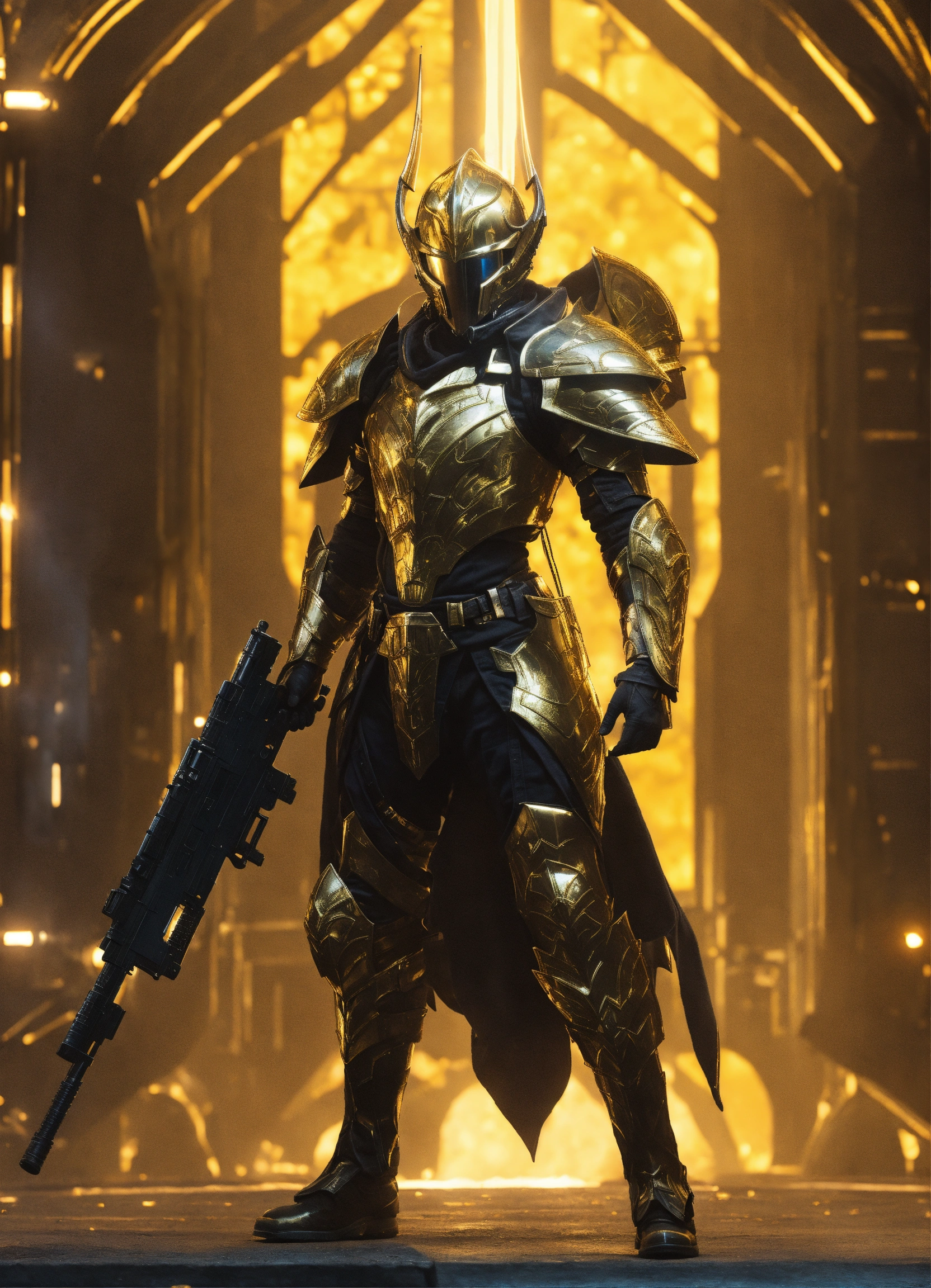 Lexica - High elf sci fi soldier wearing heavy sci fi elven armor ...