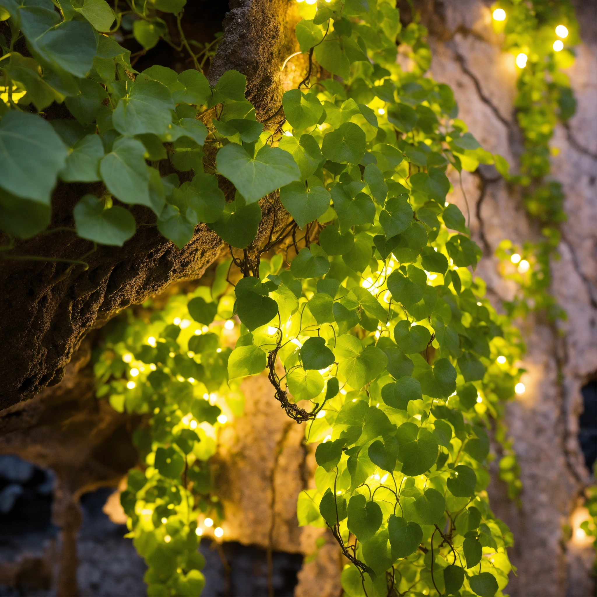 Lexica - Luminous Vines Climbing plants with tendrils that emit a ...