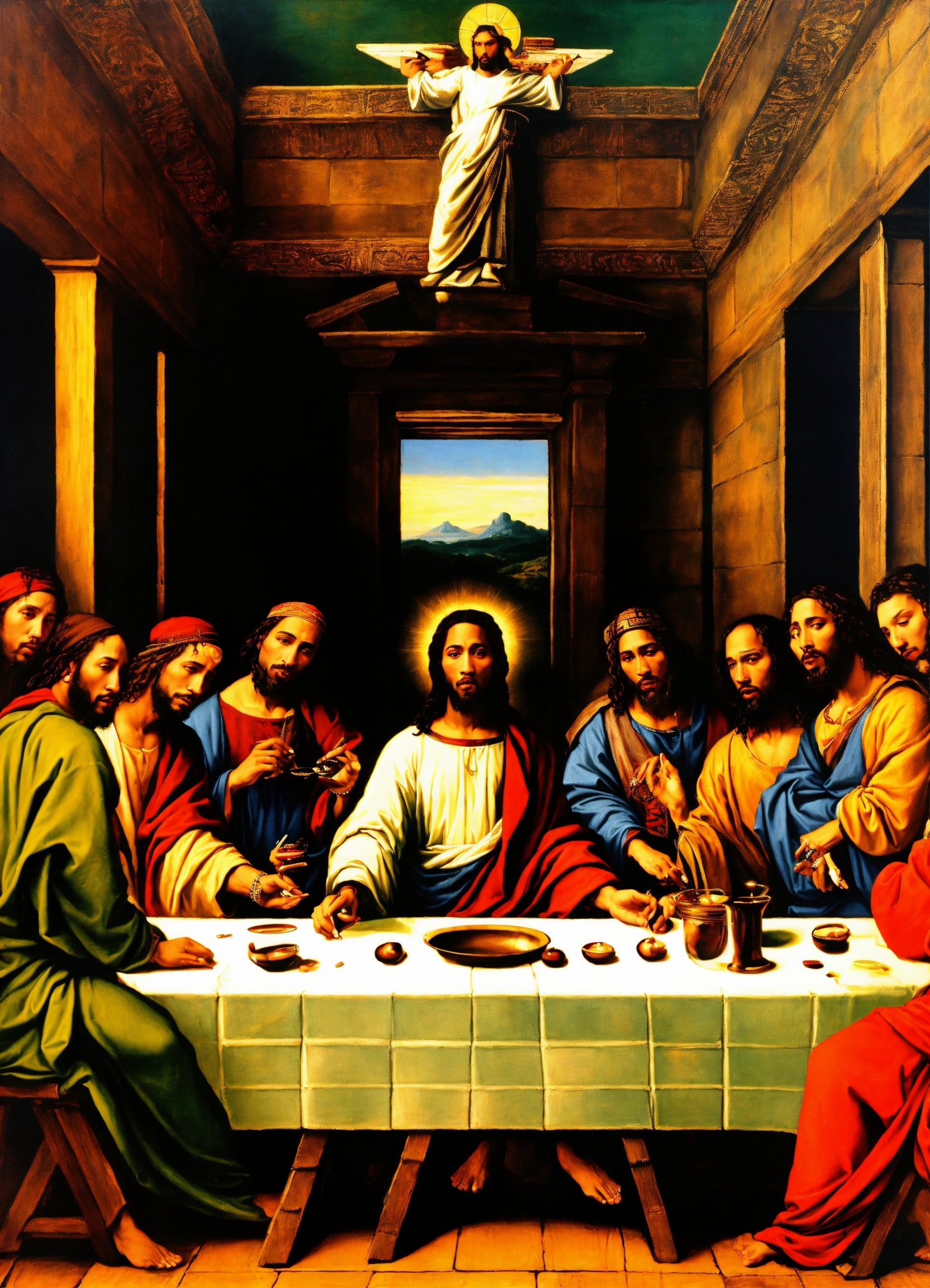 Lexica - Tupac Shakur as Jesus depicted in Leonardo Da Vinci’s “the ...