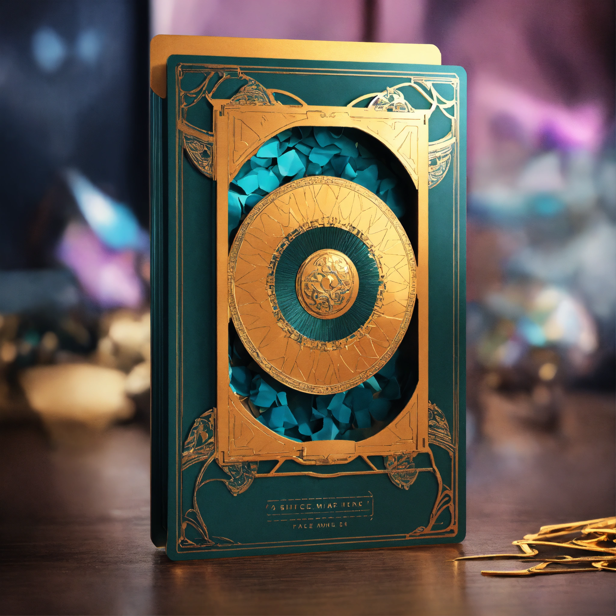 Lexica - "Design a metallic paper 3D collectible card pack in a blank ...