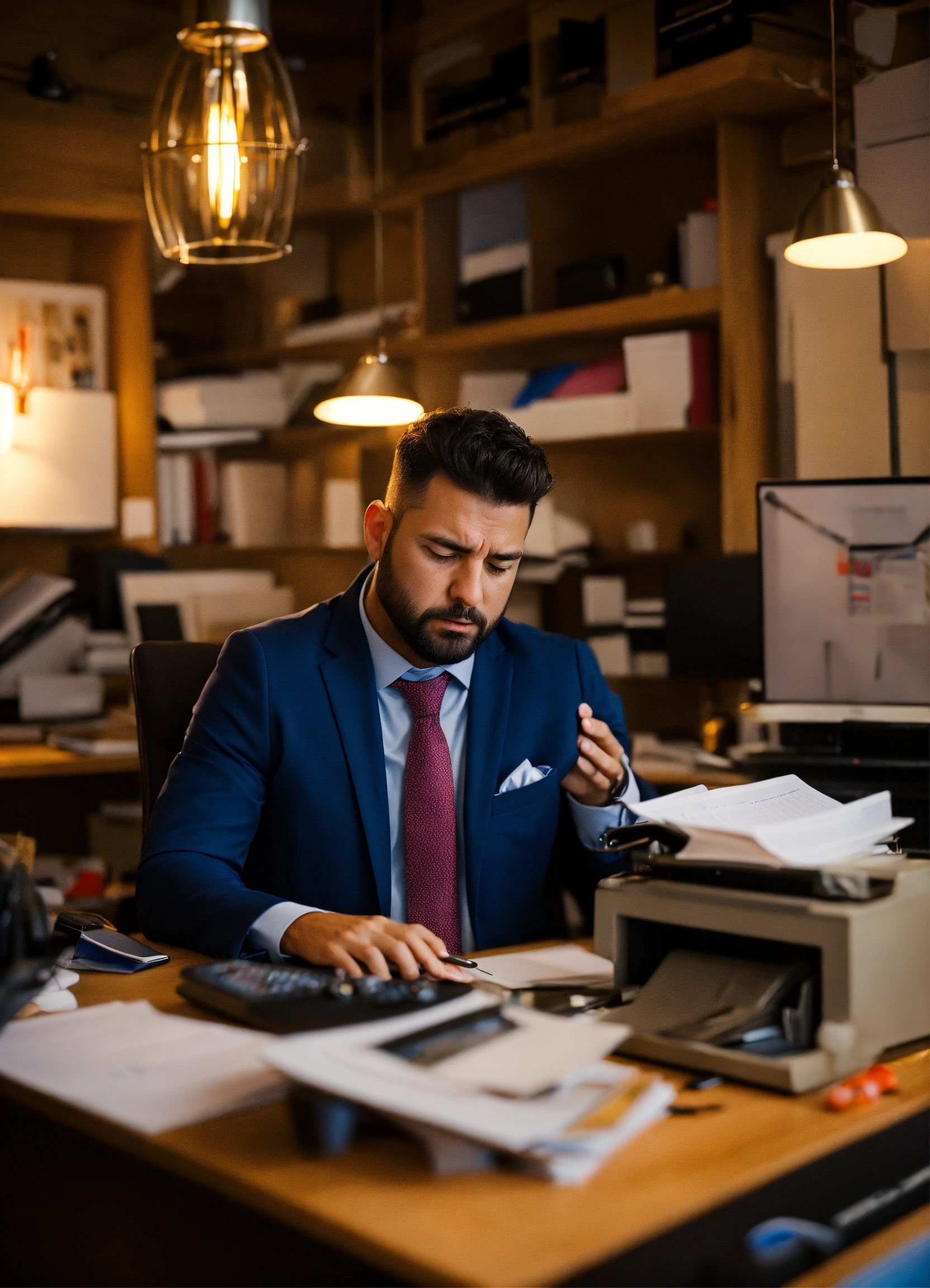 Lexica - Frustrated business owner in his office