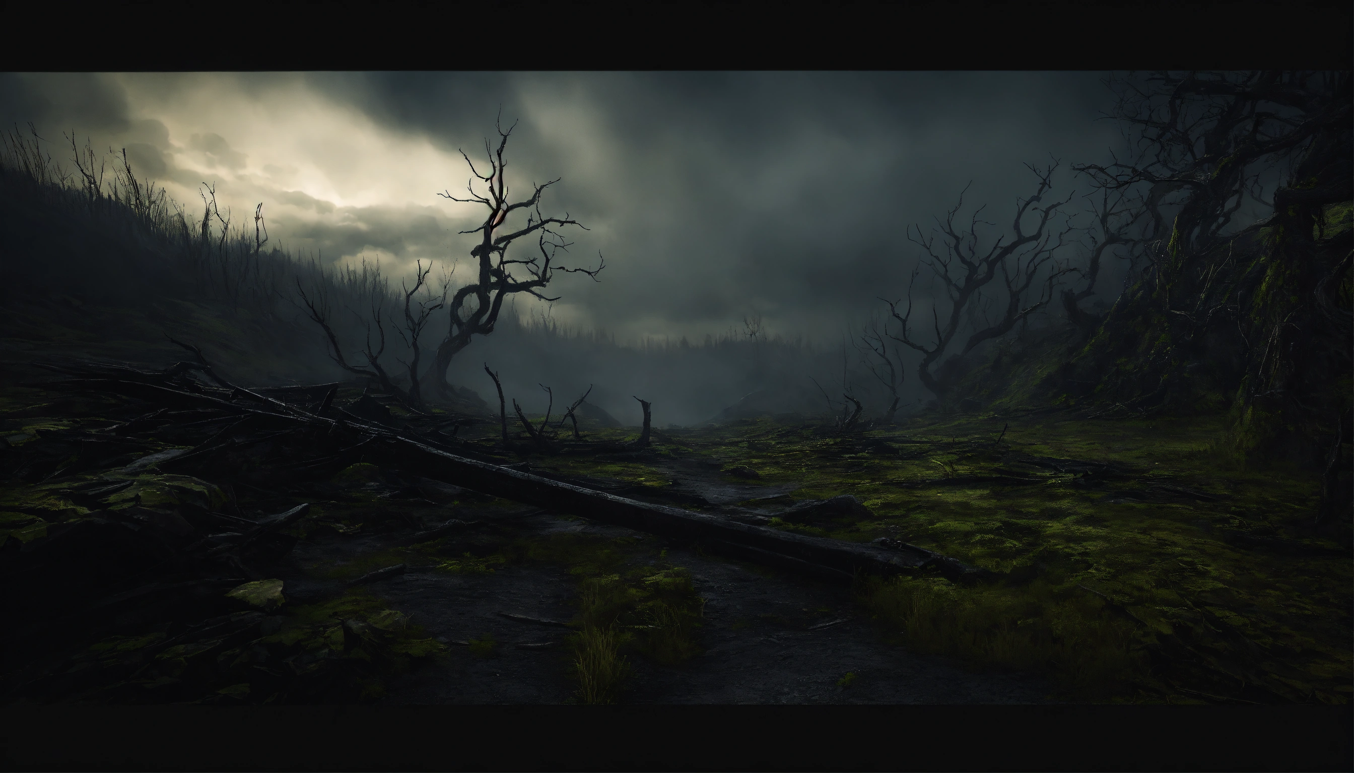 Lexica - NIGHT . DARK NIGHT. digital image of a dark and eerie nature ...