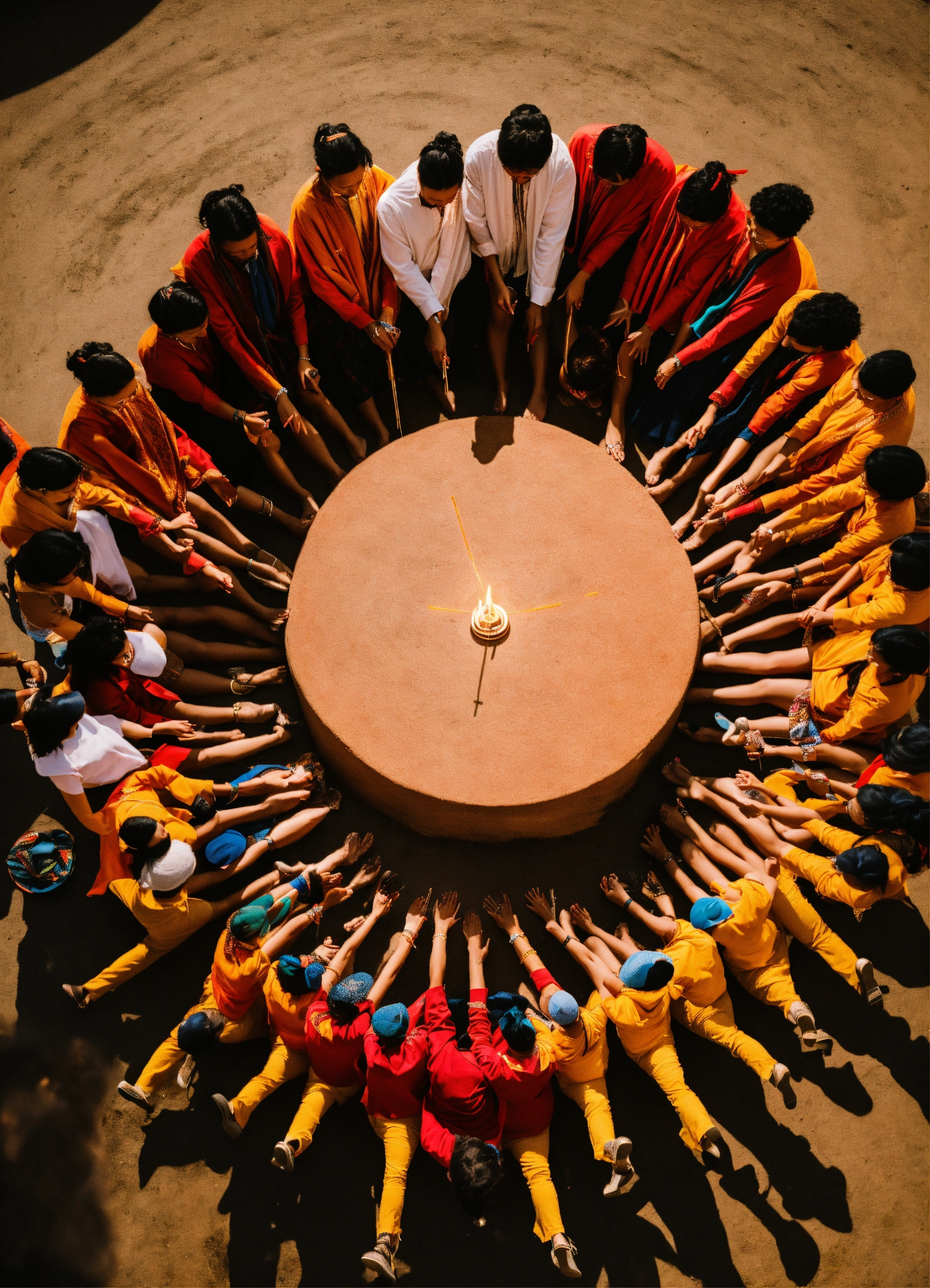 Lexica - Group of people in a circle performing ritual