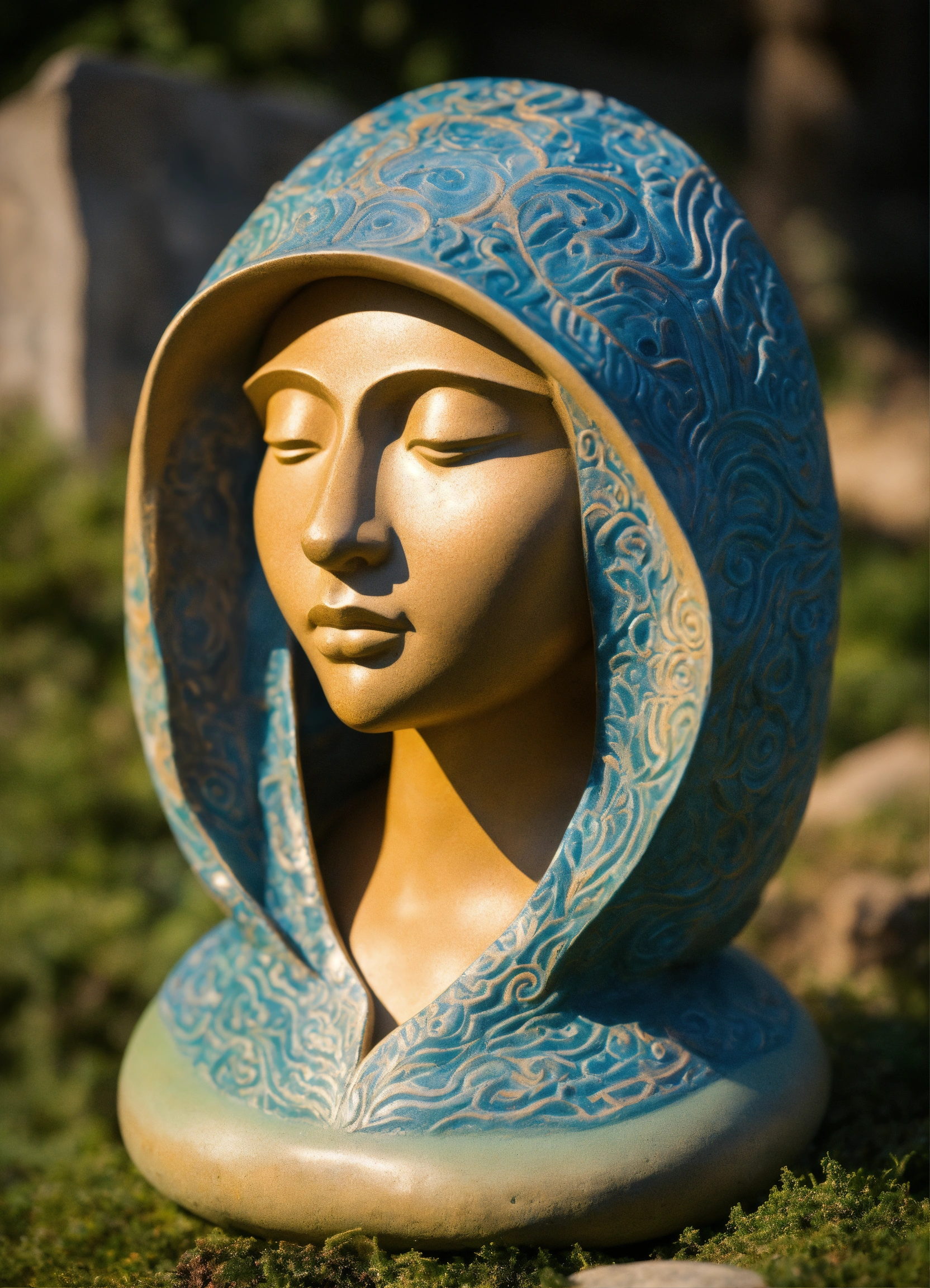 Lexica - An oval shaped ancient stone hand made meditative hooded ...