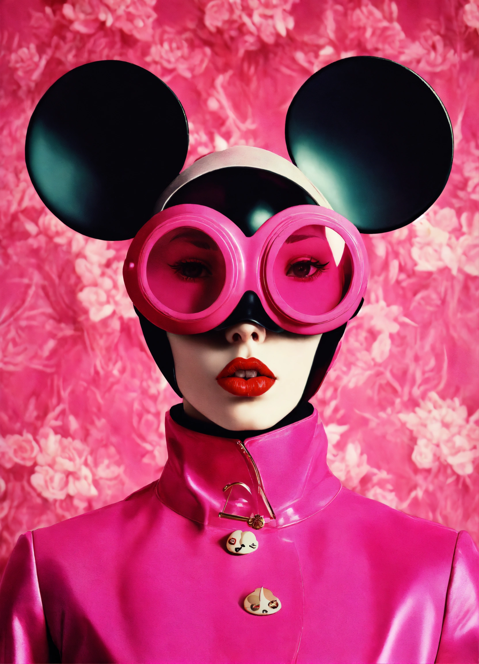 Lexica - Close up portrait Photography, of the comix wearing a pink ...