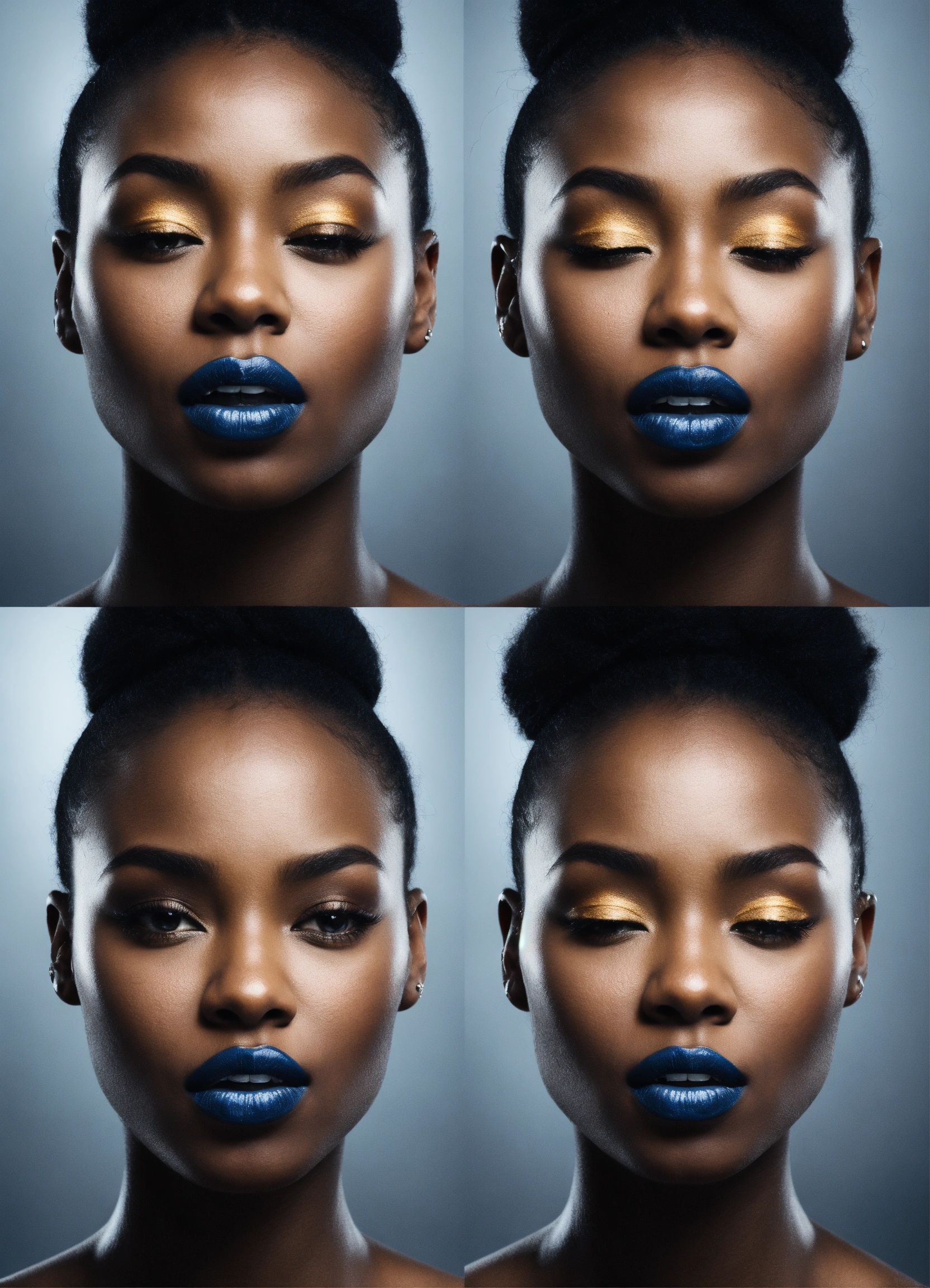 Lexica - SERIES OF BLACK FEMALE FACE ONE HAPPY ONE SAD ONE MAD