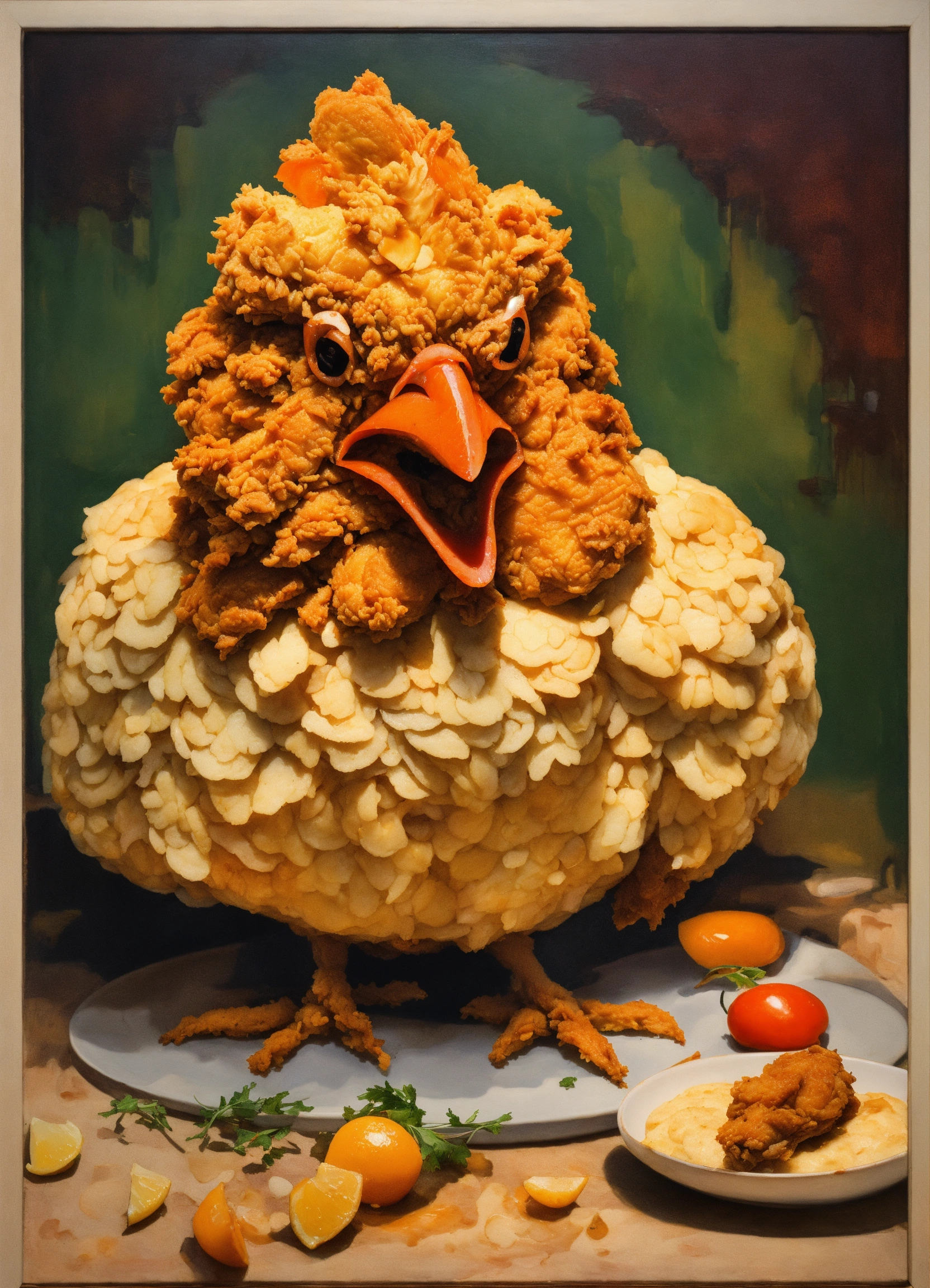 Lexica - Fried chicken art grotesque