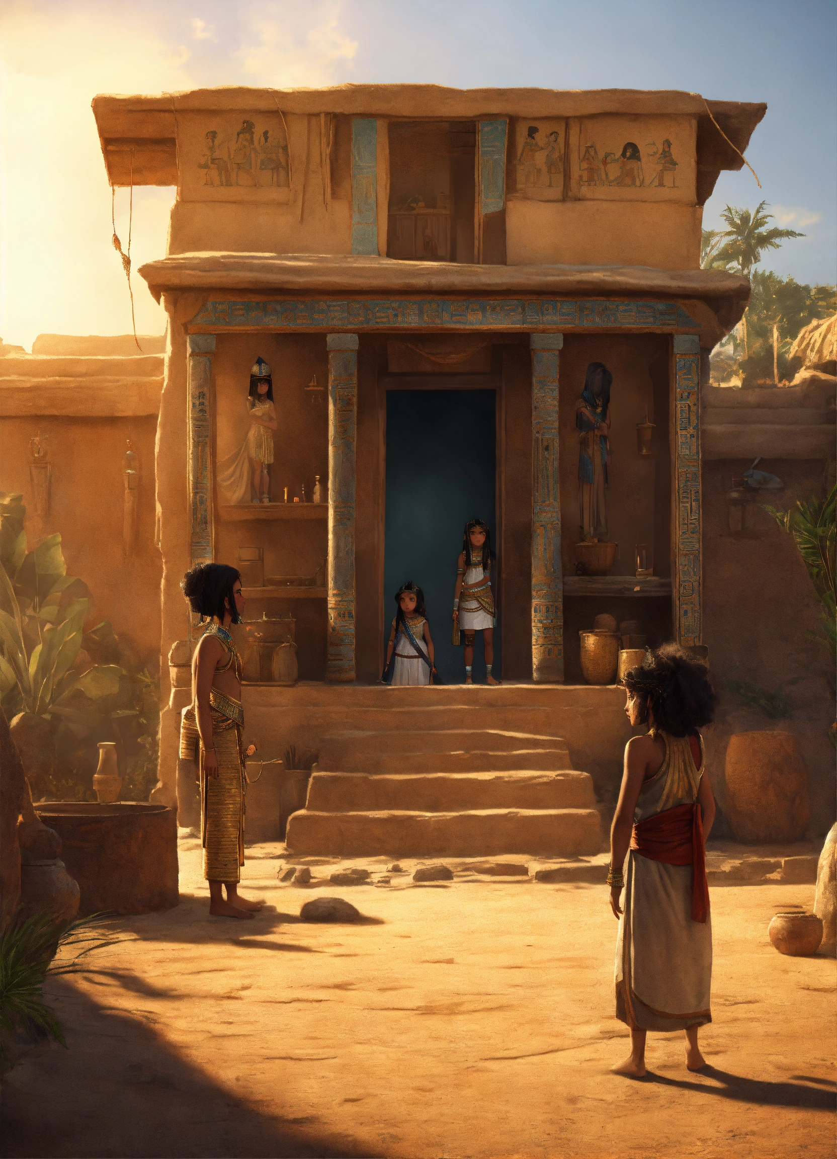 Lexica - An epic fantasy scene featuring an ancient Egyptian poor ...