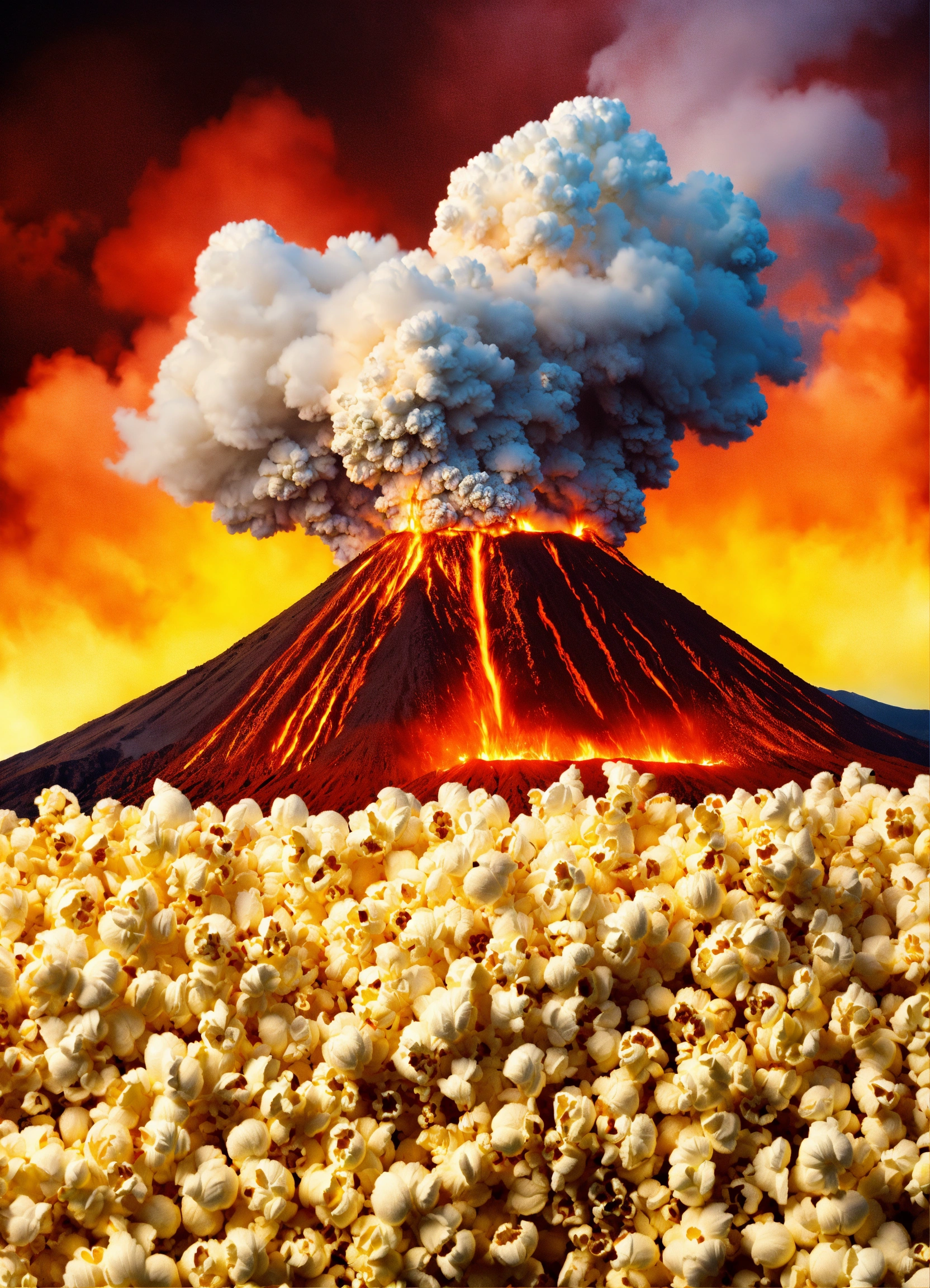 Lexica - Volcano erupting popcorn