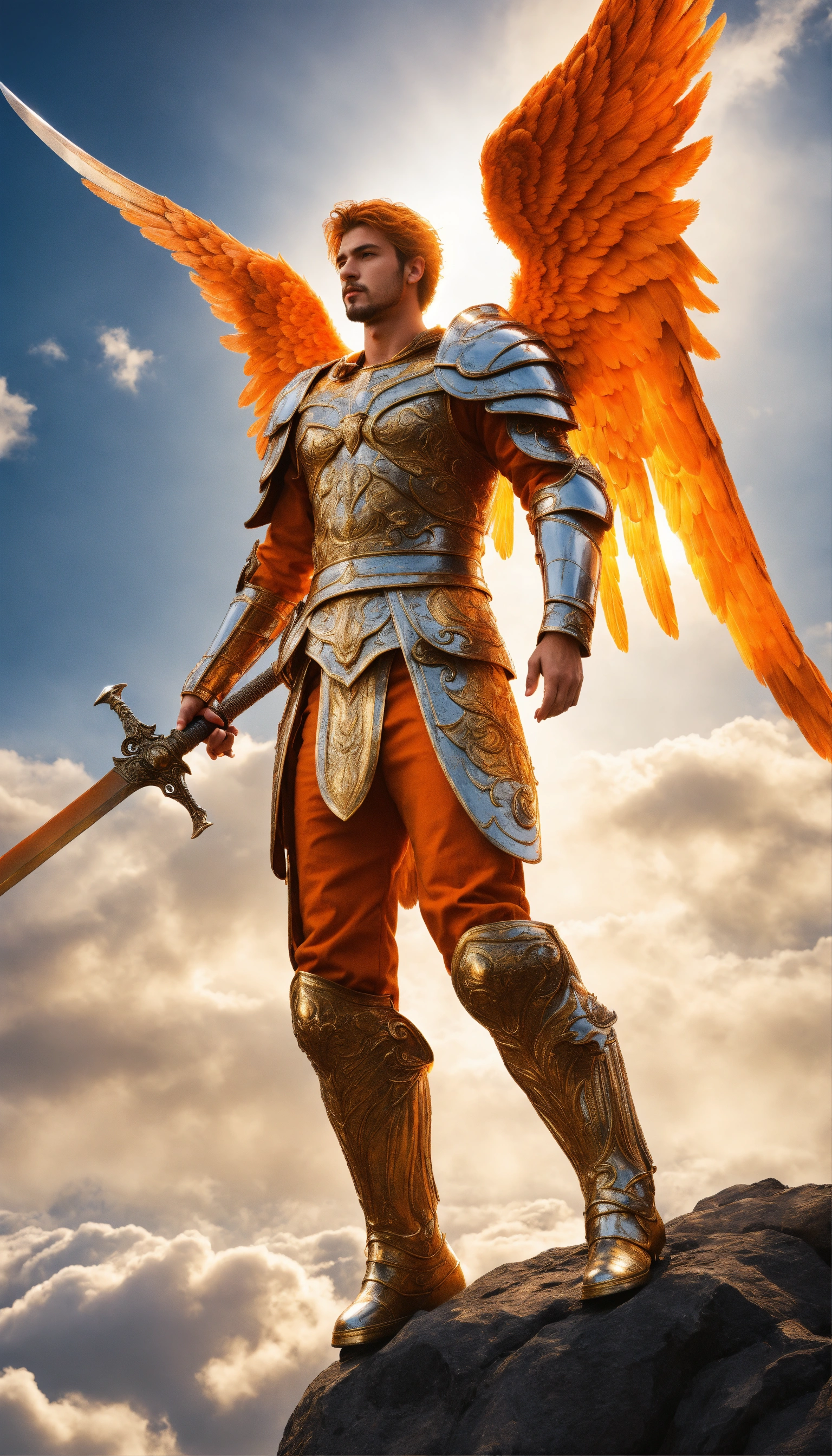 Lexica - Ultra realistic full body photo of an male archangel wearing ...