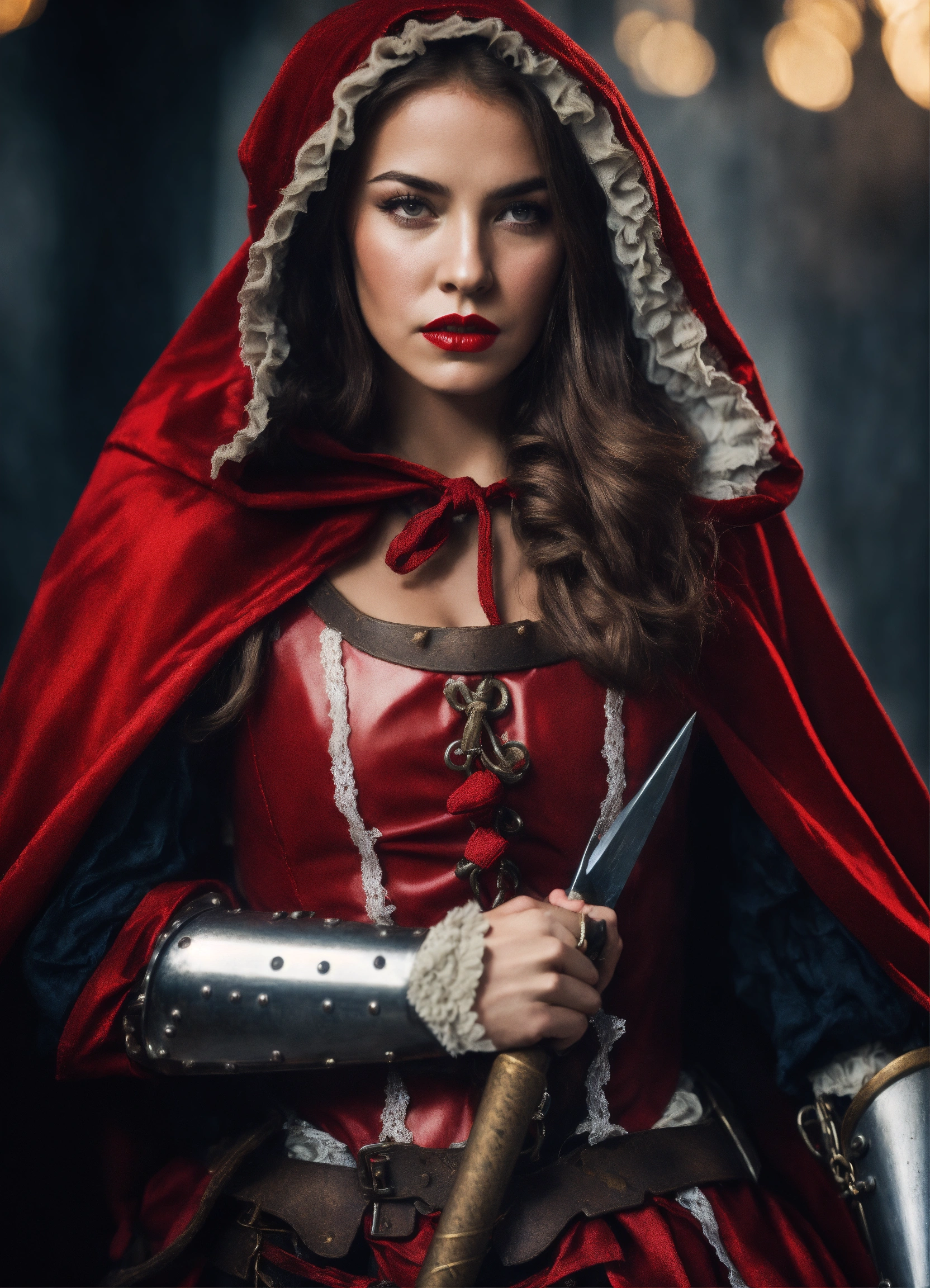 Lexica - Photo quality portrait of red riding hood as a mediaeval ...