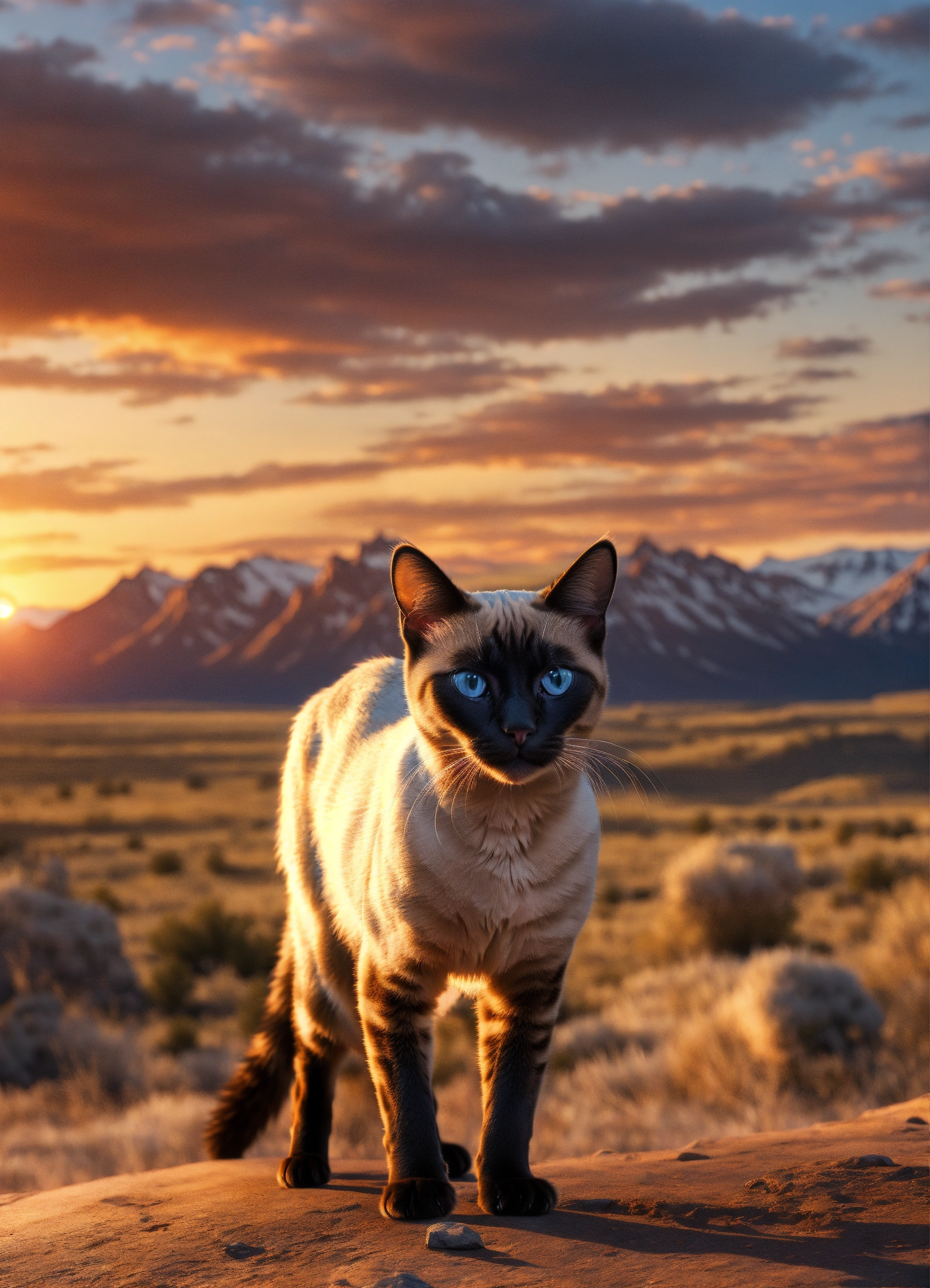 Lexica - 3D Image of a Siamese cat hyper realistic 8k crossing the ...