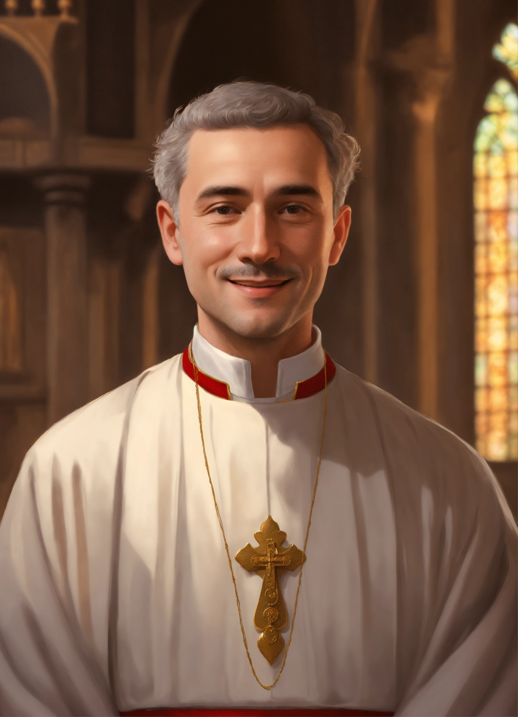 Lexica - Create a character based on a portrait of Priest Pierre Faure ...