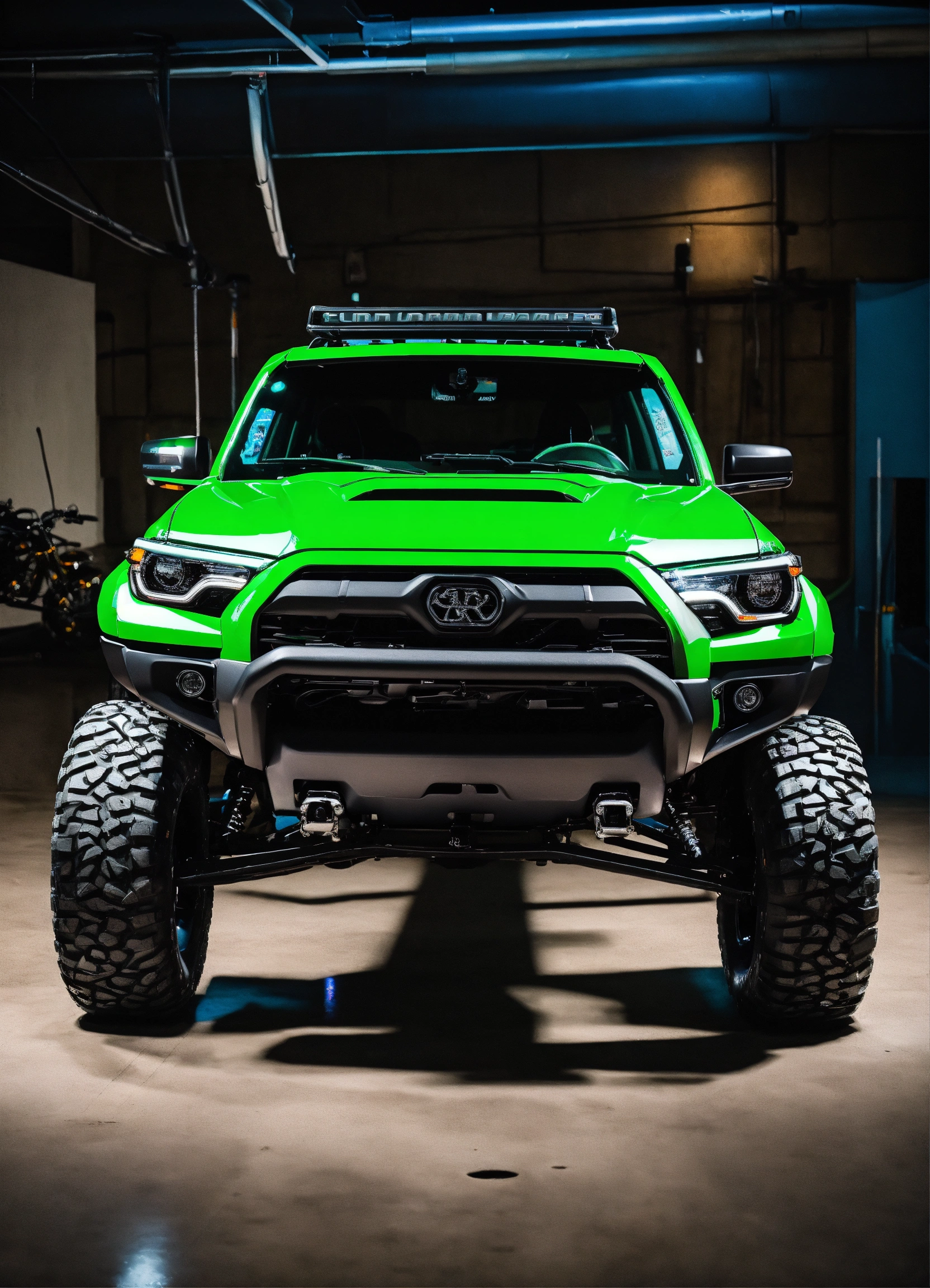 Lexica - 2023 Four Runner lunar green, lifted, sick rims, underglow