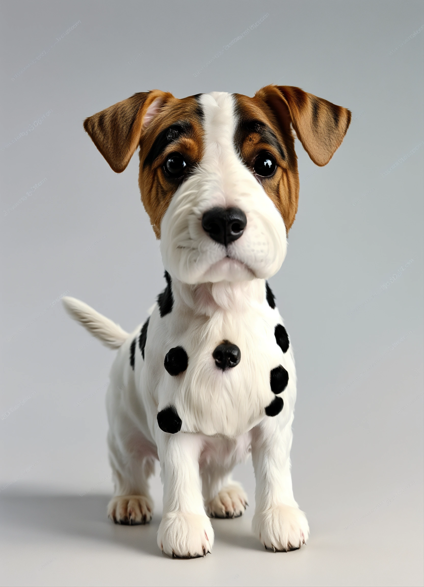 Lexica - A cute 3D "Parson Russell Terrier" dog. White & Brown face ...