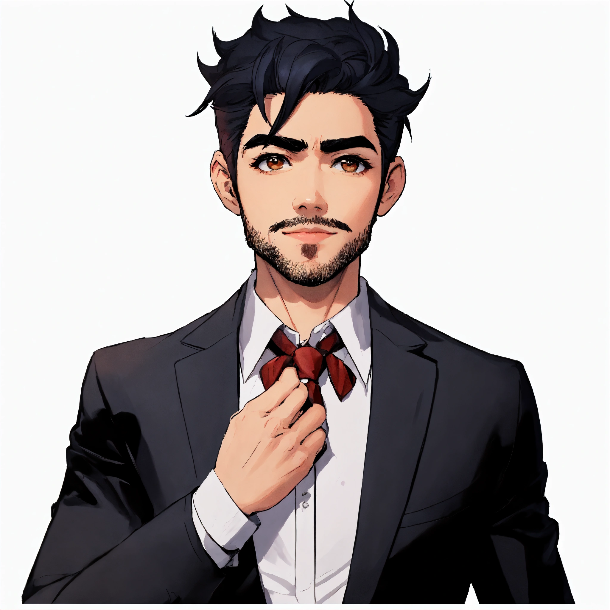 Lexica - Keep the art style and hair but make the eyebrow thinier, put ...