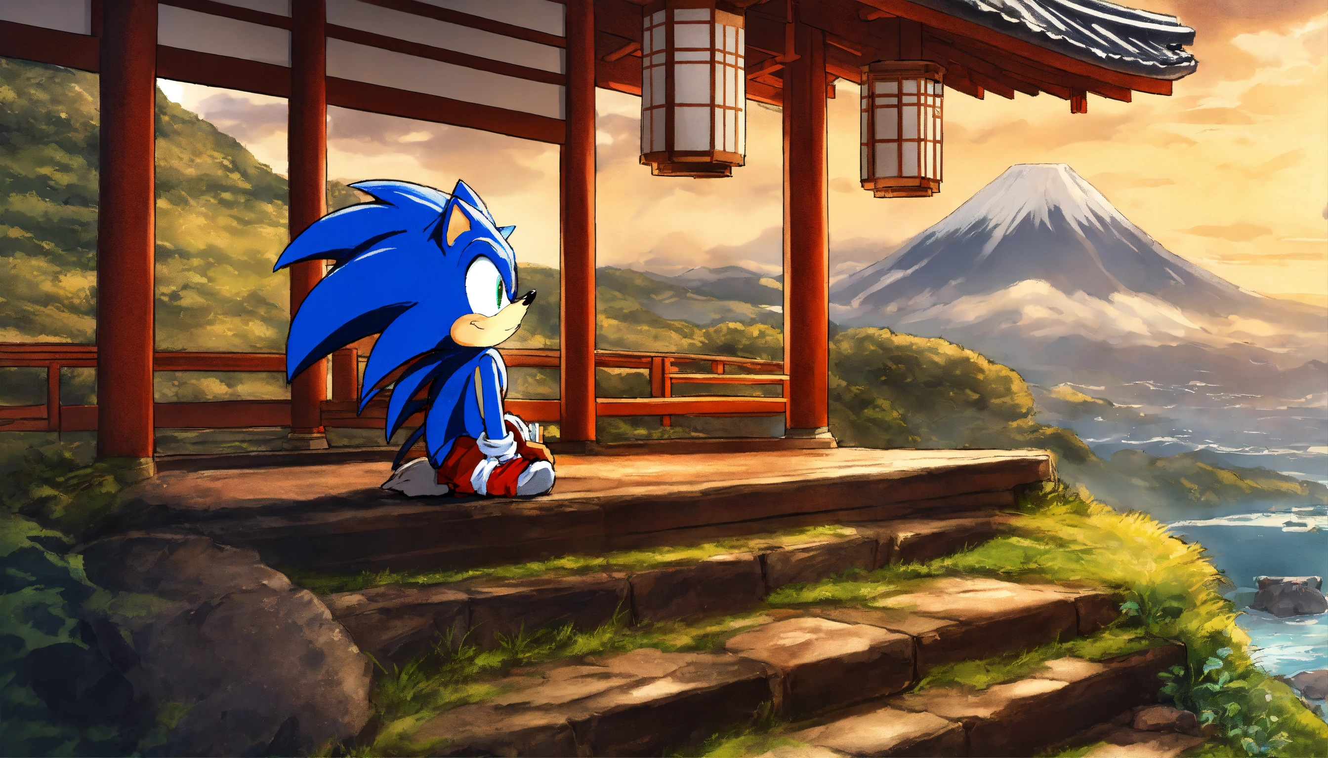 Lexica - Masterpiece, best quality, Sonic the Hedgehog wearing robes ...