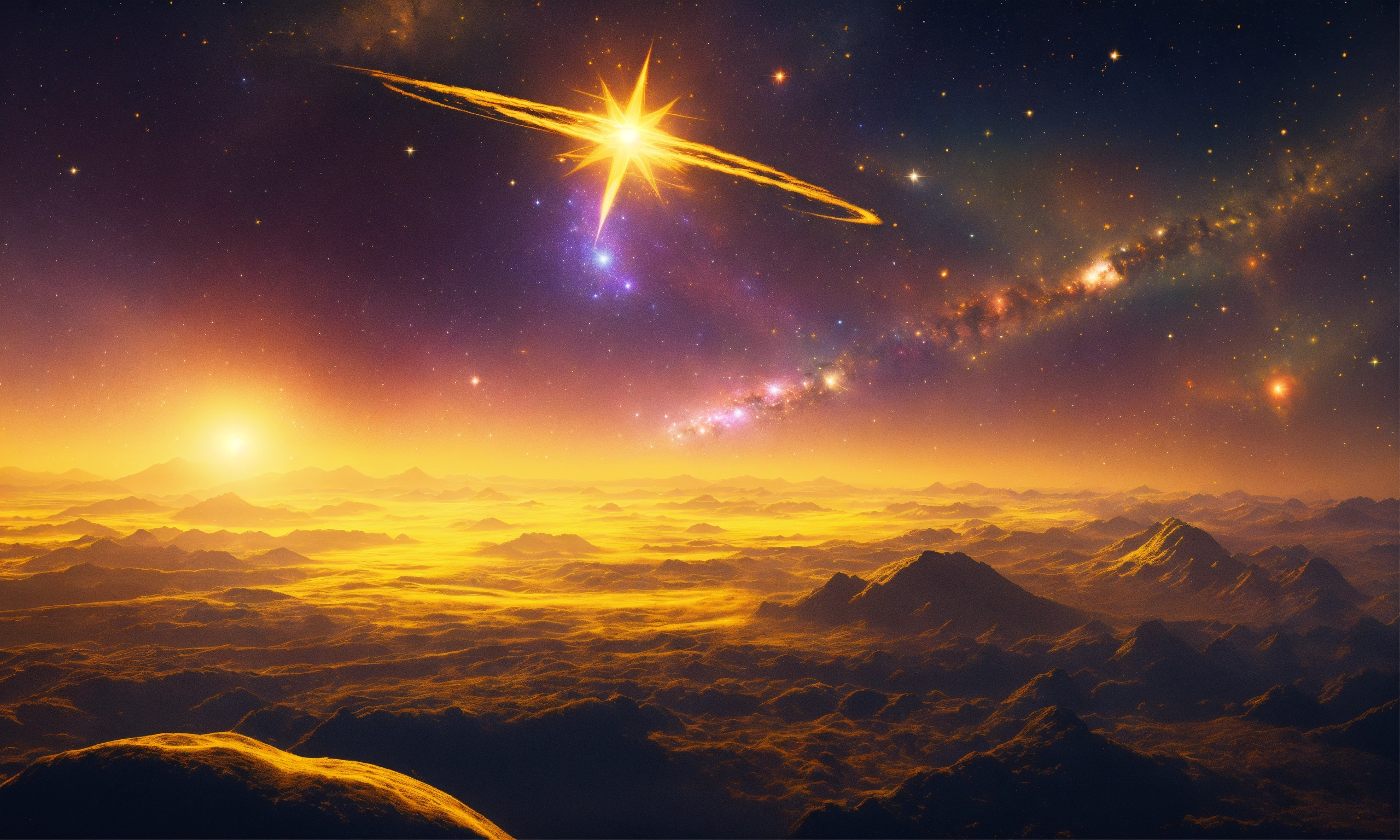 Lexica - "Generate an image featuring a bright yellow, animated star ...