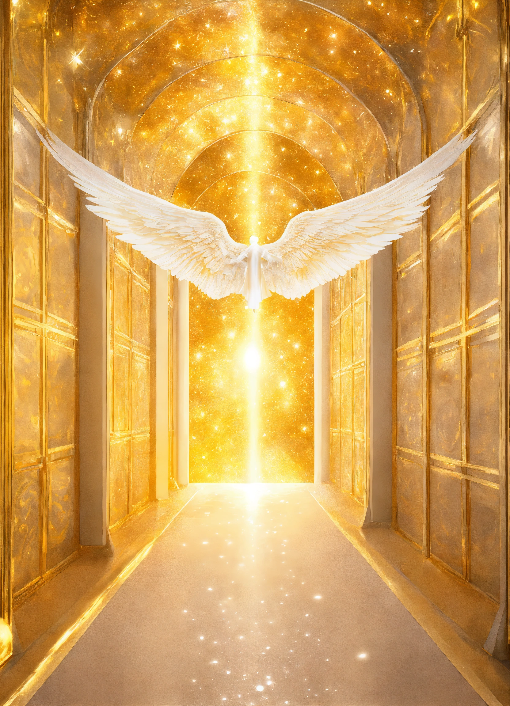Lexica - Beautiful tunnel or sparkling white light with radiant angels ...