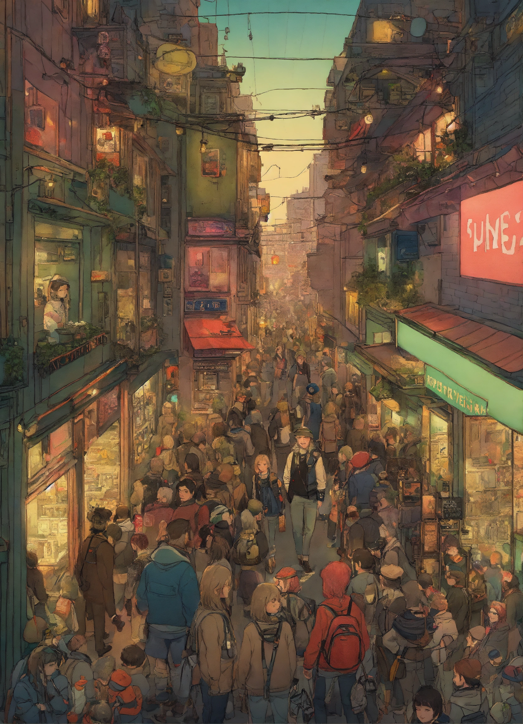 Lexica - Futurepunk of young laddy, street of punk city, group photo ...