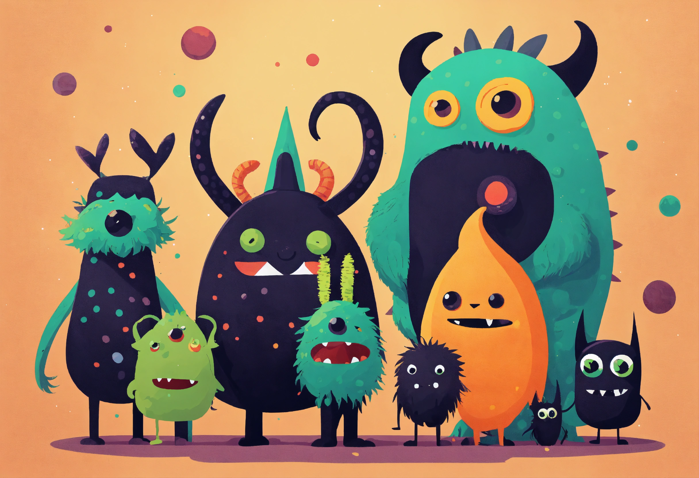 Lexica - Illustration in flat design style of a diverse family of ...