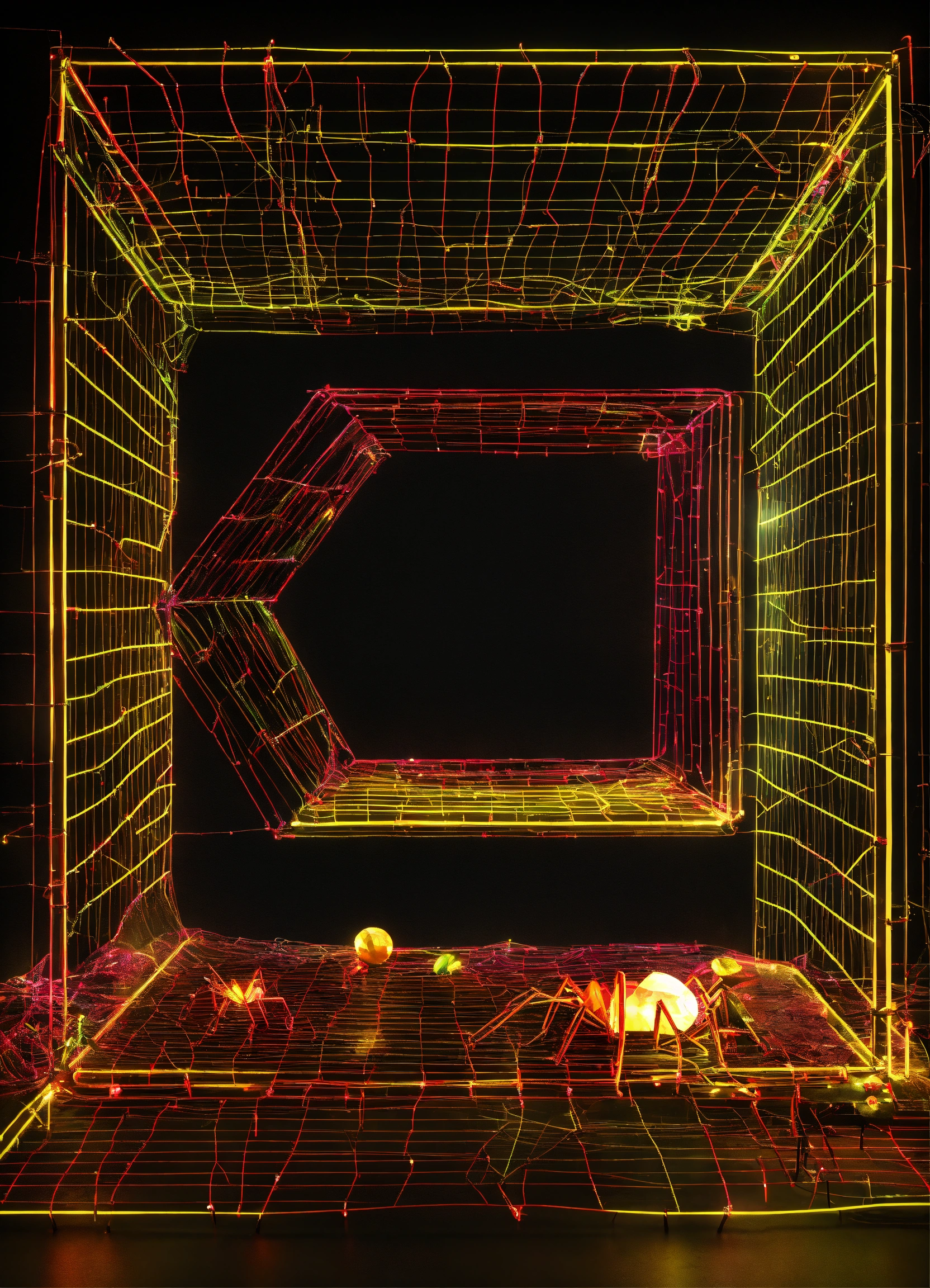 Lexica - Digital transparent wire neon Frame human polygon with small ...