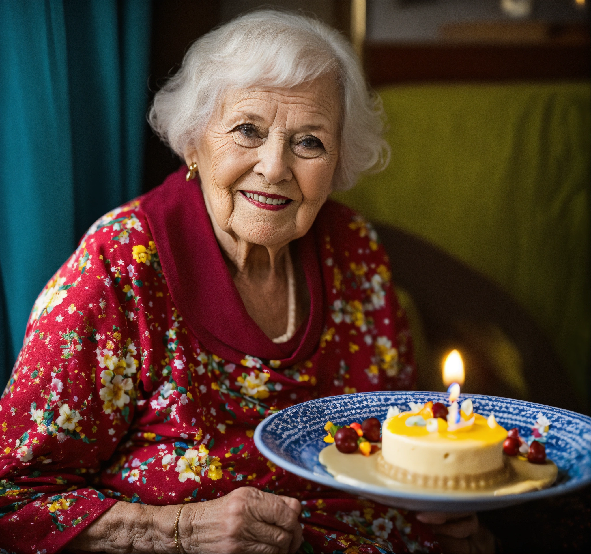 Lexica - Old short lady 72 yr birthday