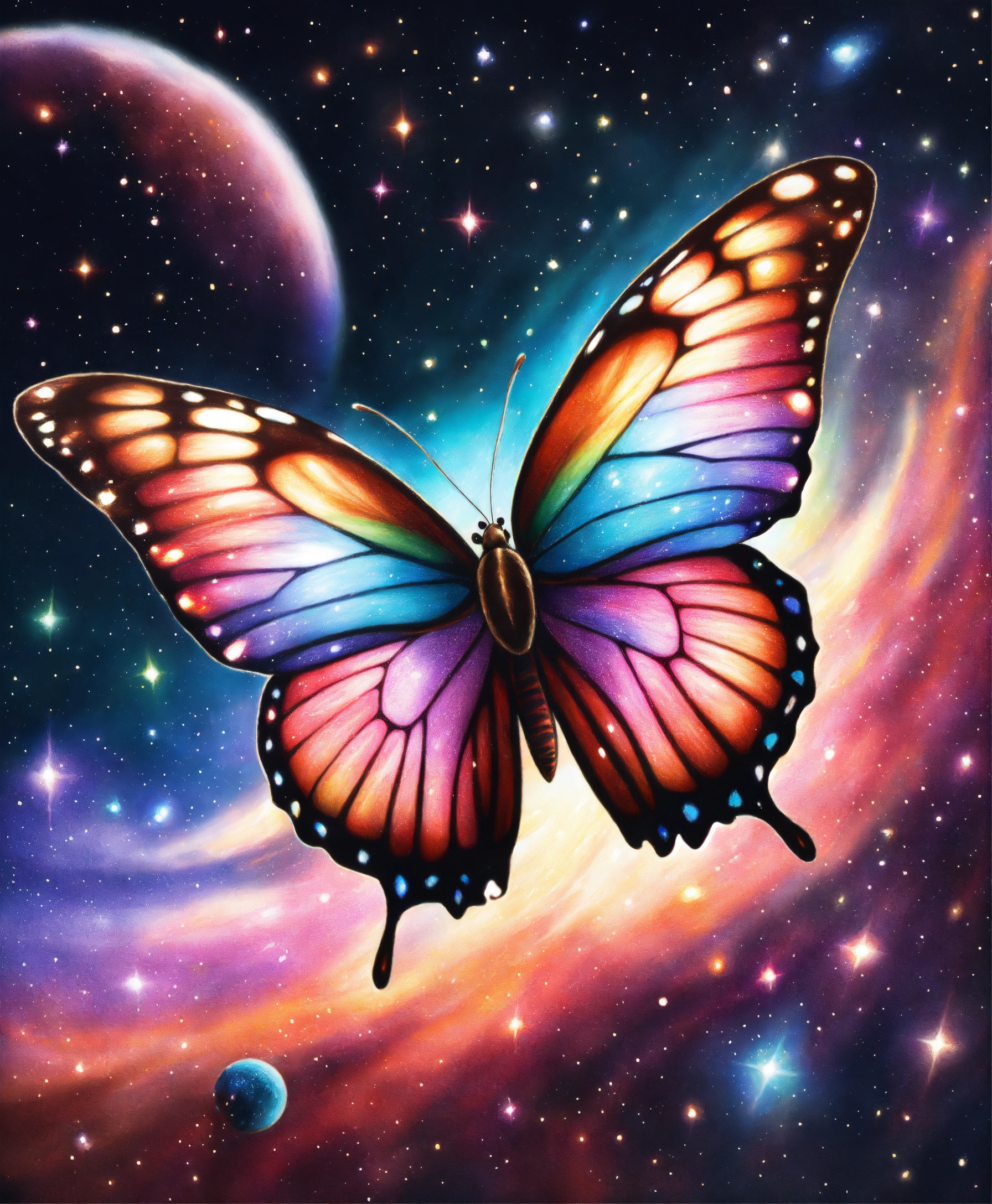 Lexica - Realistic colored pencil drawing of a wonderful illuminated ...