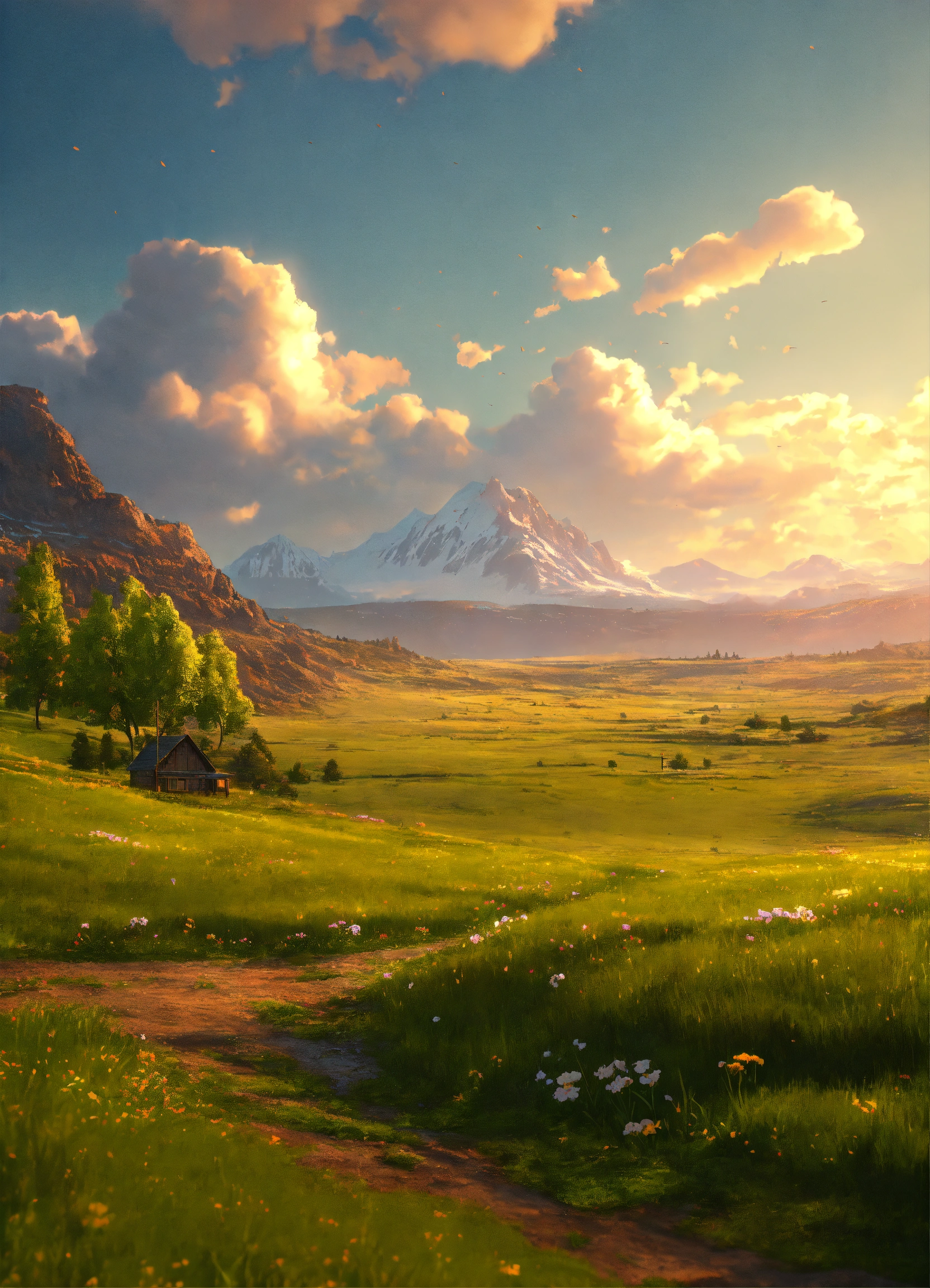 Lexica - Open grassland, 8k, beautiful, pixar version