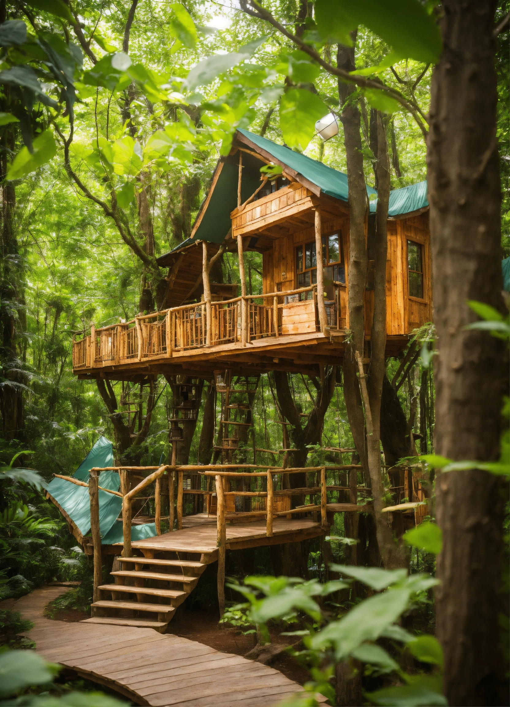 Lexica - Eco-Friendly Treehouse Village Provide an eco-conscious escape ...