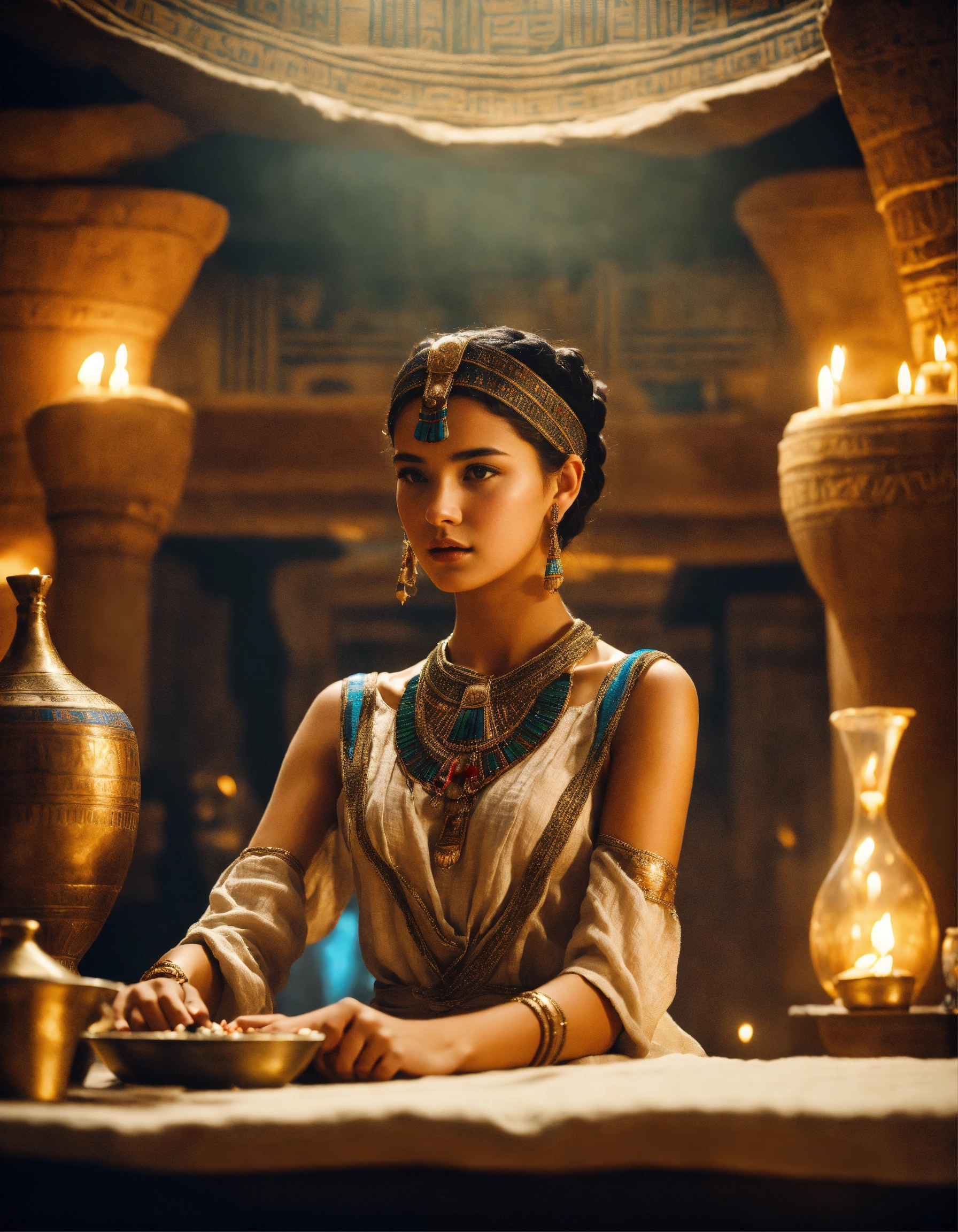 Lexica - An epic fantasy scene featuring a beautiful 16-years old girl ...