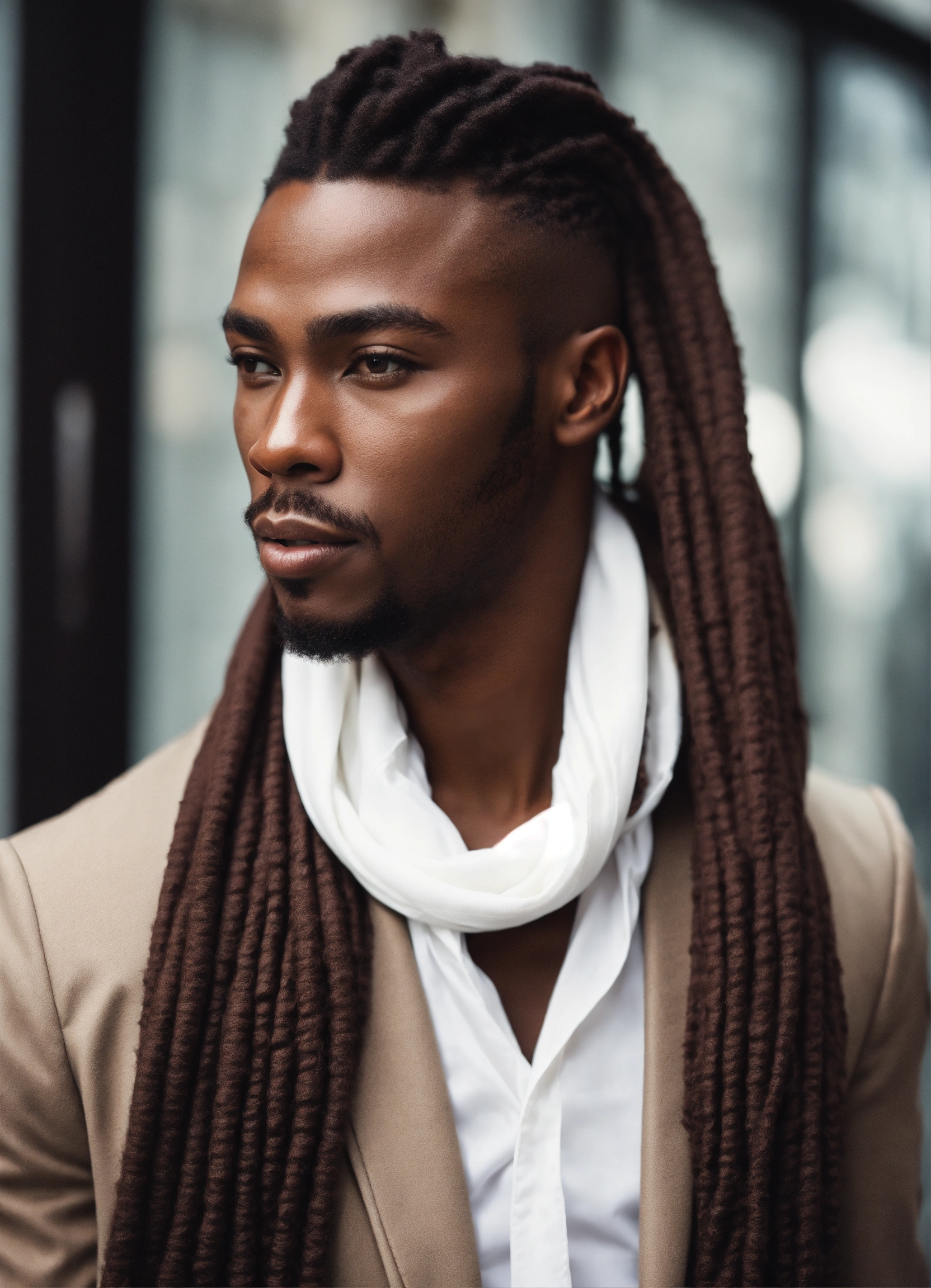Lexica - Handsome chocolate African American with long neat loc’s in ...